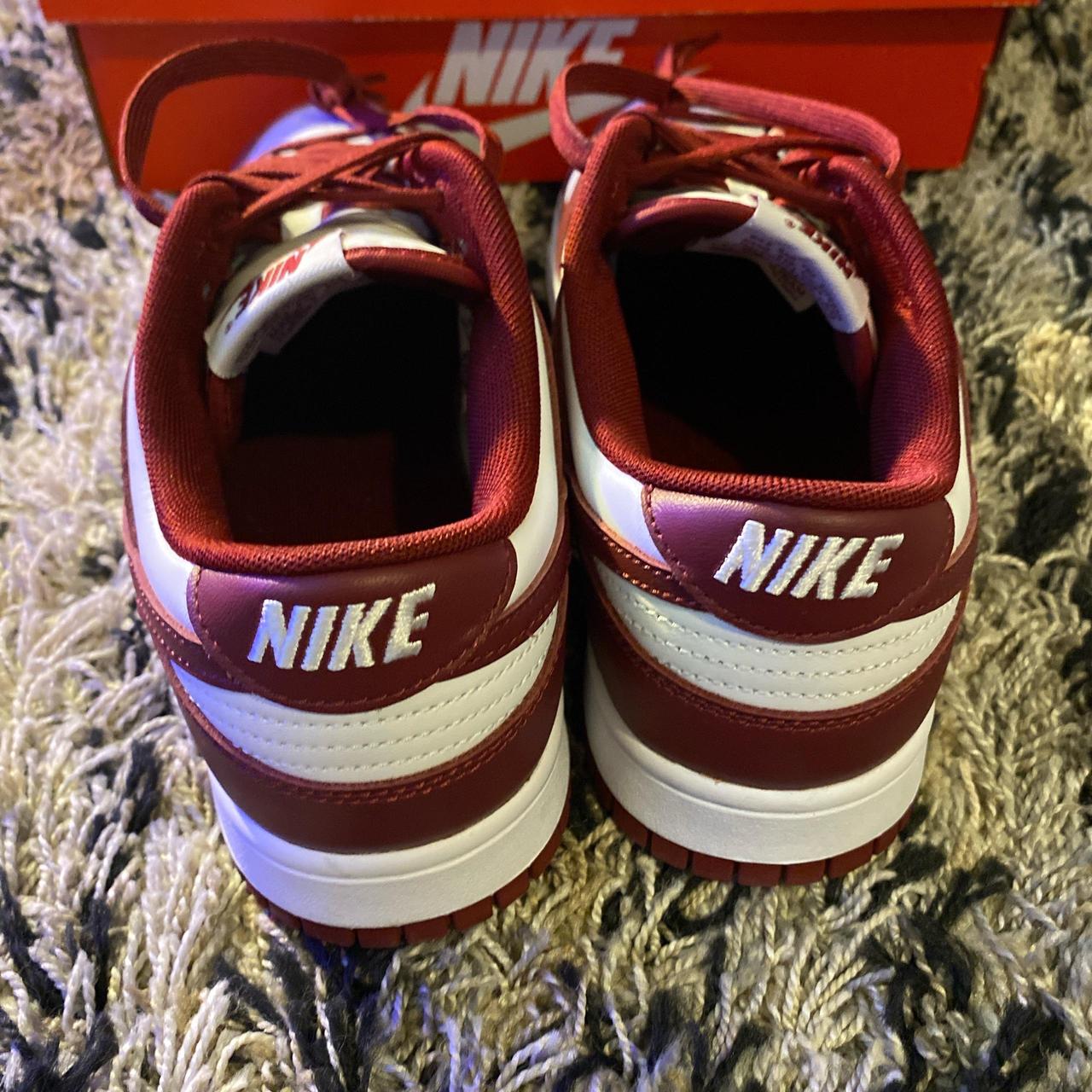 Nike dunk low maroon Size 9 Comes with box Comes... - Depop