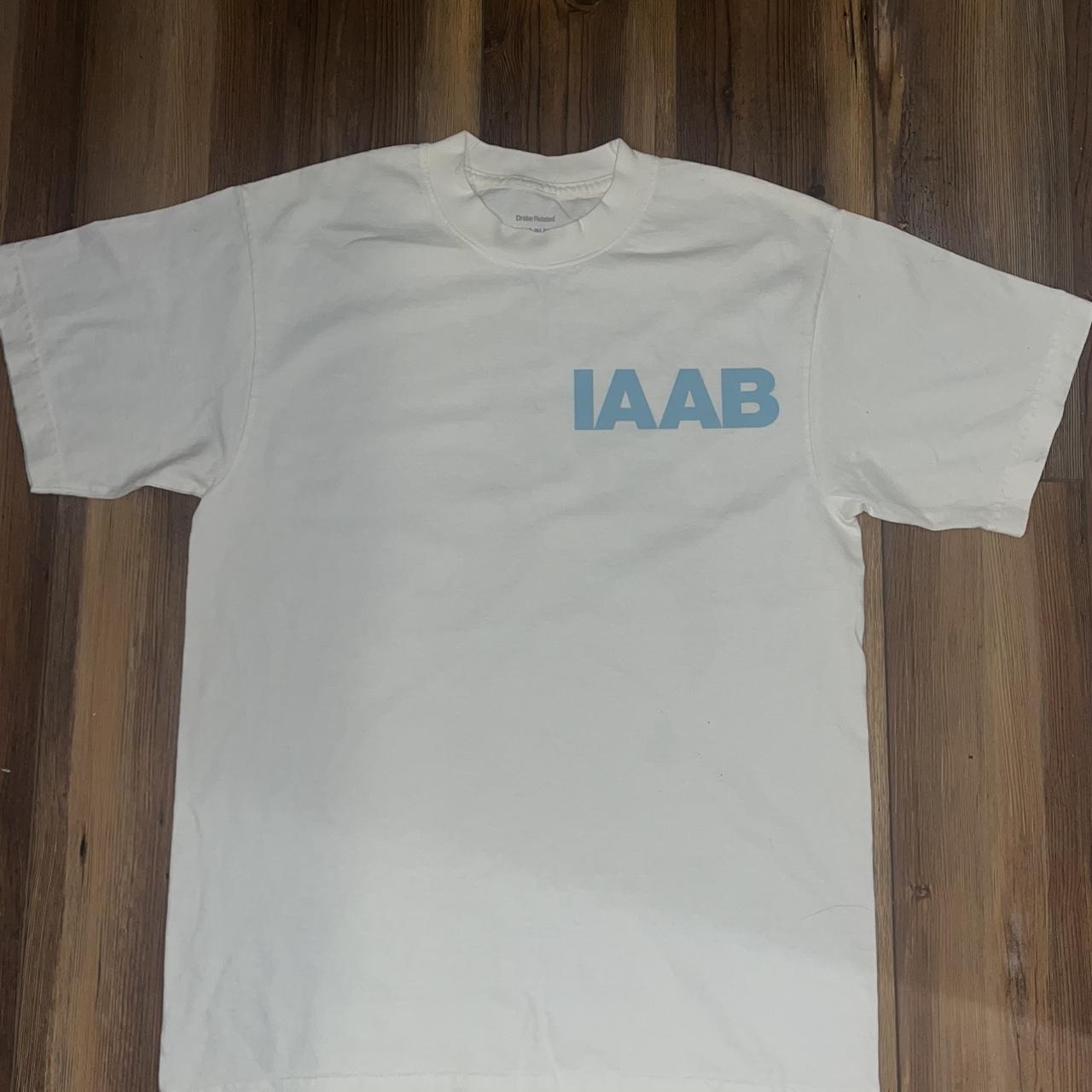 White and blue IAAB drake streetwear tee never worn,... - Depop