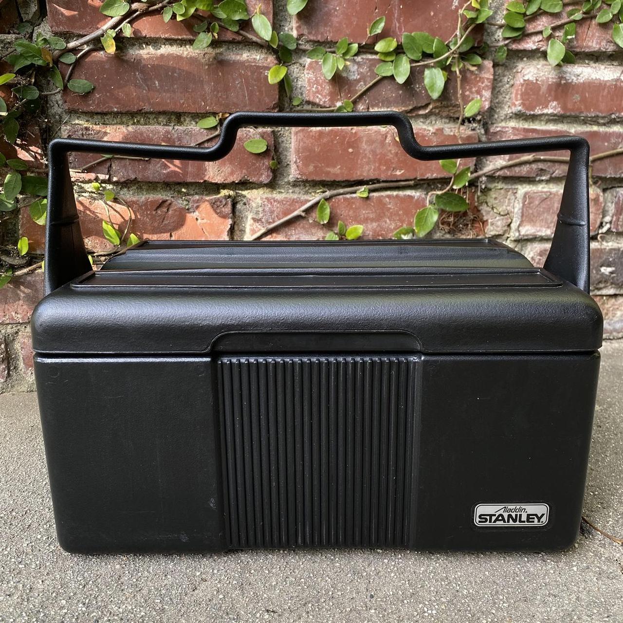 Vintage 80’s Black Stanley Aladdin Cooler Lunch Box... - Depop