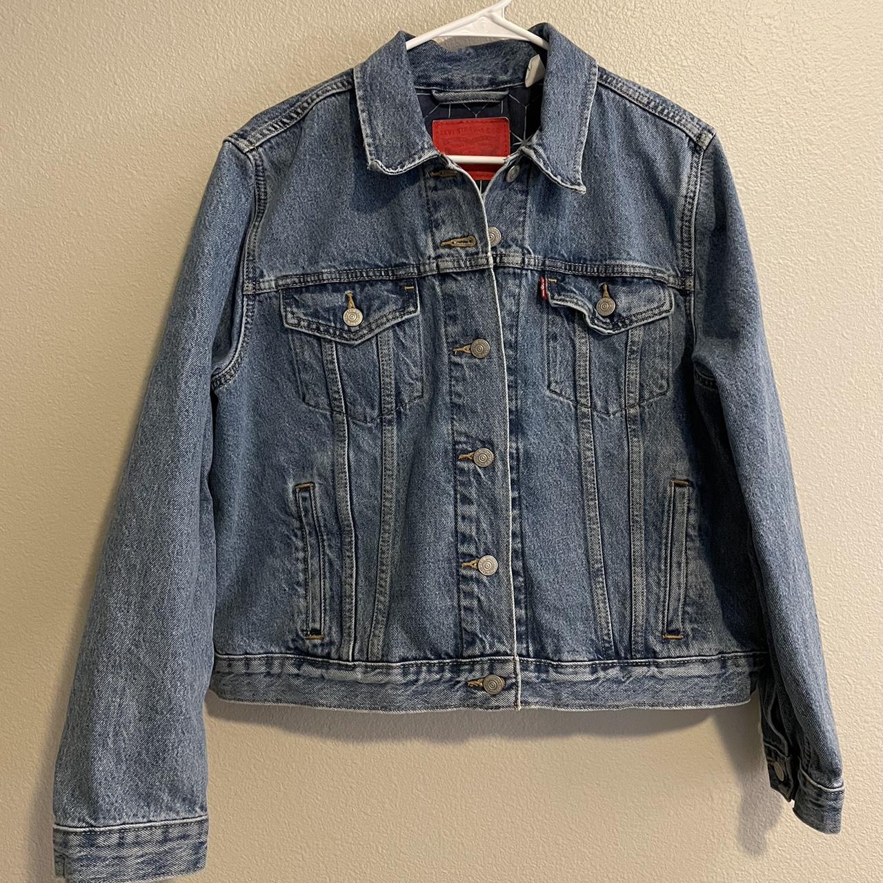 levi’s red tag denim jacket price is firm... - Depop