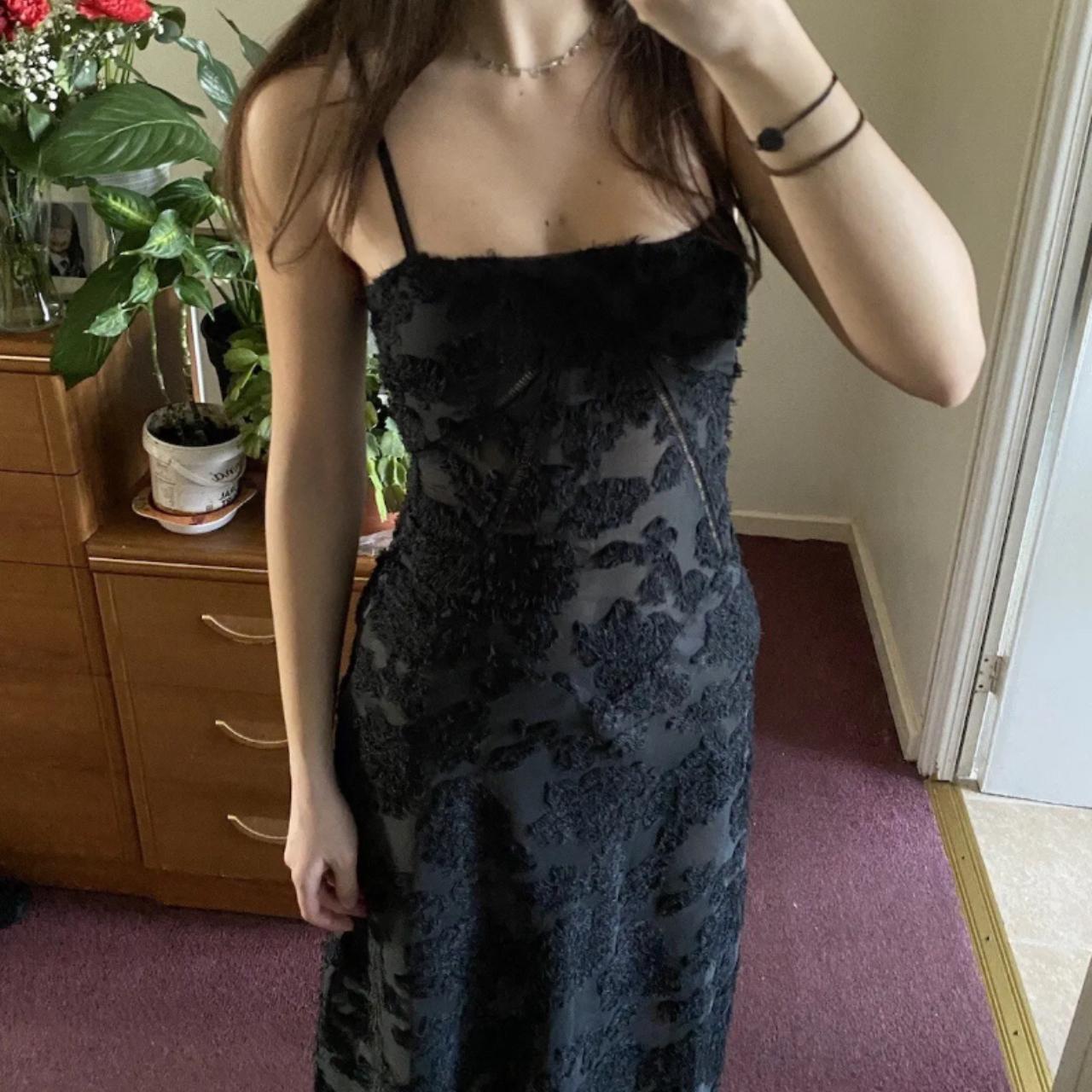 Seren black floral lace back maxi dress Dress is... | Depop