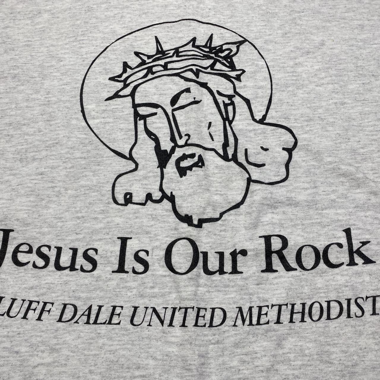 Vintage 2000s Jesus Christ is our rock graphic shirt... | Depop