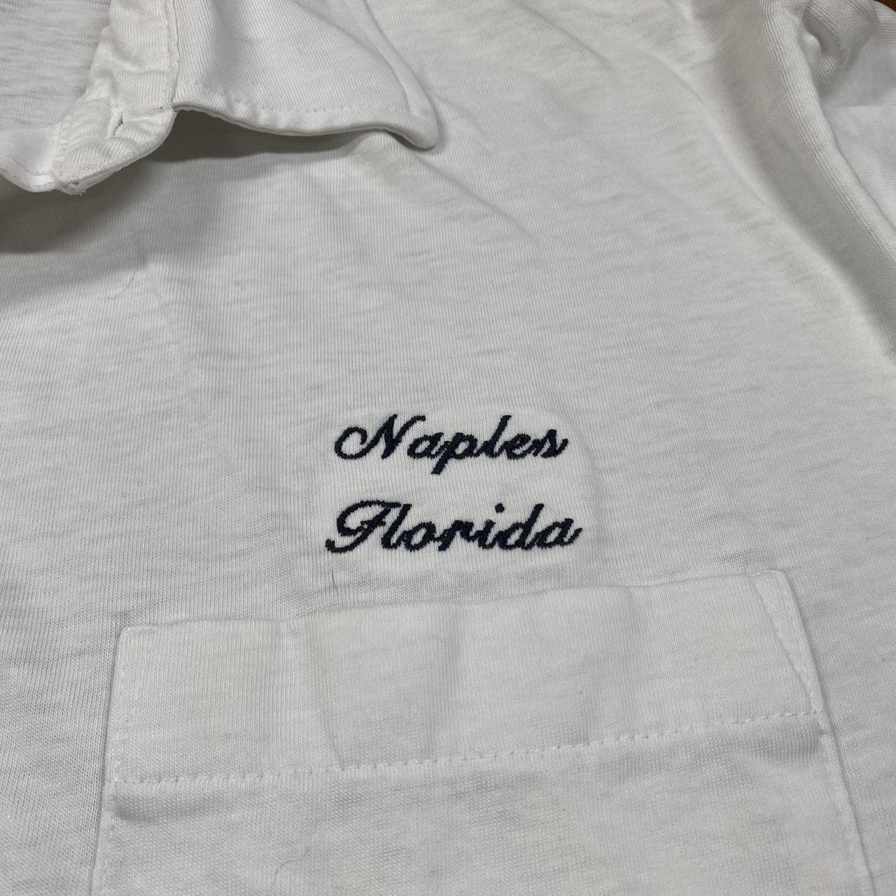 Vintage 80s Chip Beck Golf shirt White Naples... | Depop