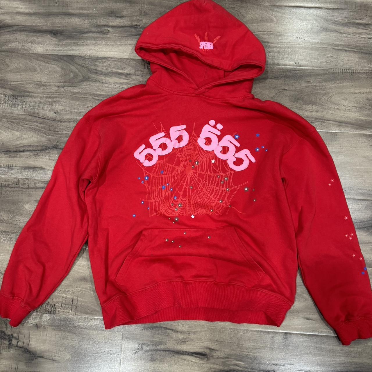Red Sp5der Hoodie - Depop