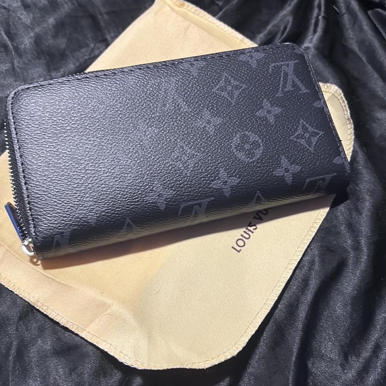 Brand new louis vuitton wallet black send your best... | Depop