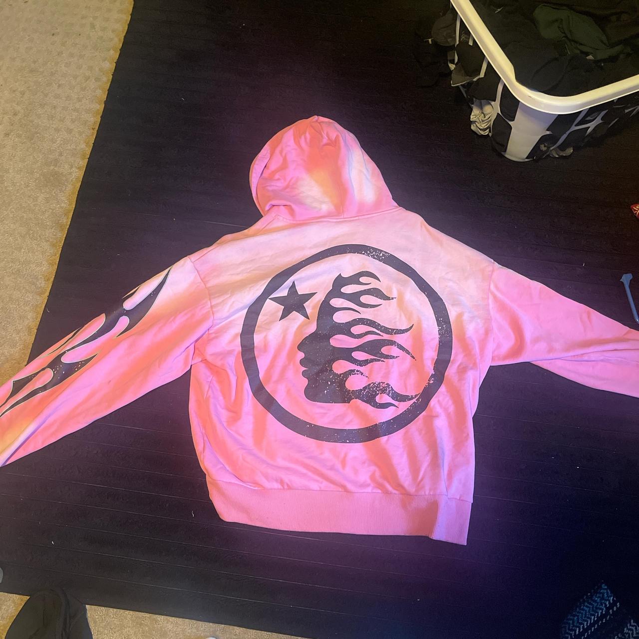 Medium Pink hellstar hoodie | Depop