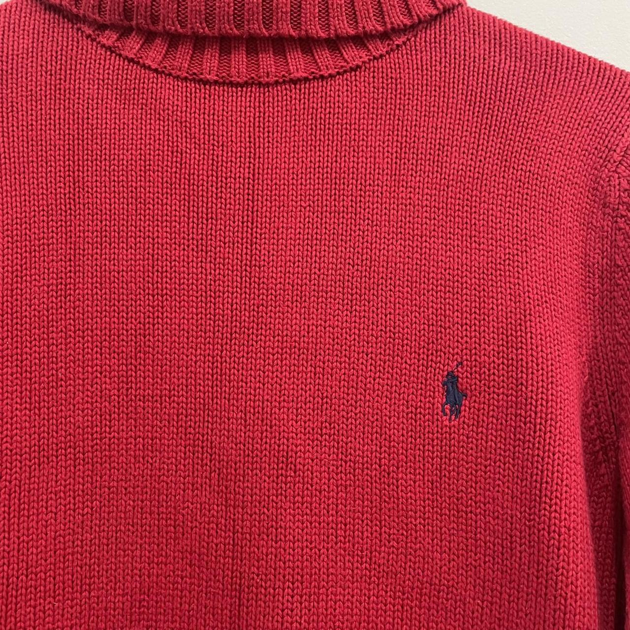 Ralph Lauren sport thick red turtleneck sweater... - Depop