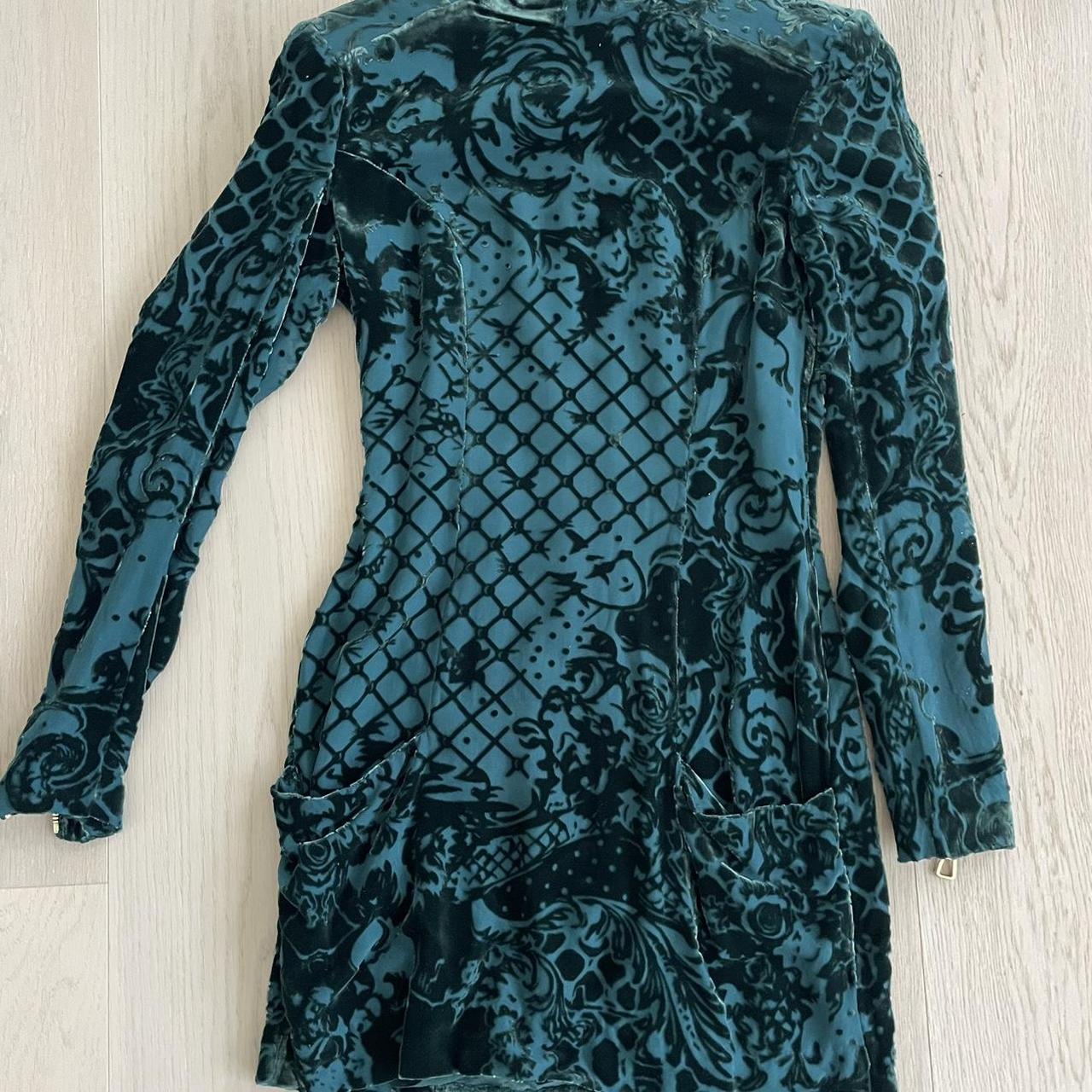 Dress Balmain x H&M Size 36 Green velvet - Depop