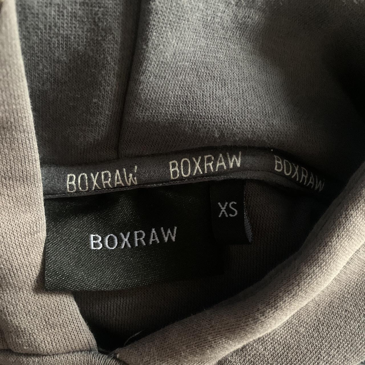 Grey boxraw hoodie - Depop