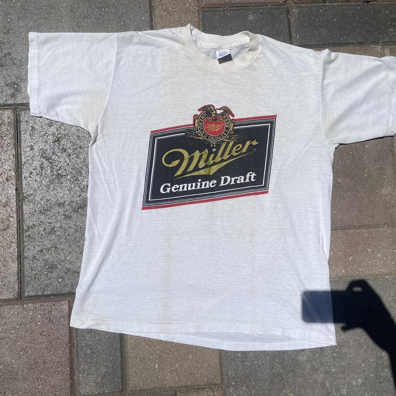 Vintage 80s Miller Genuine Draft Tee - Depop