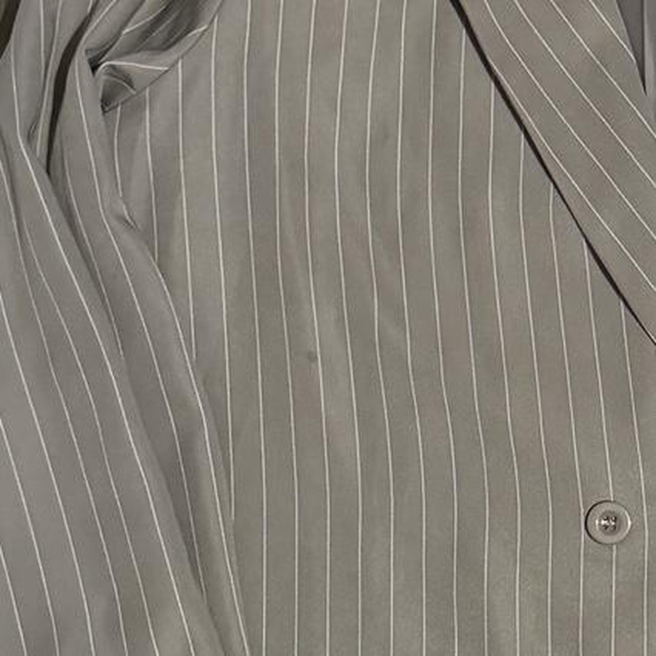 Beige striped blazer dress Tiny stain on the right... - Depop