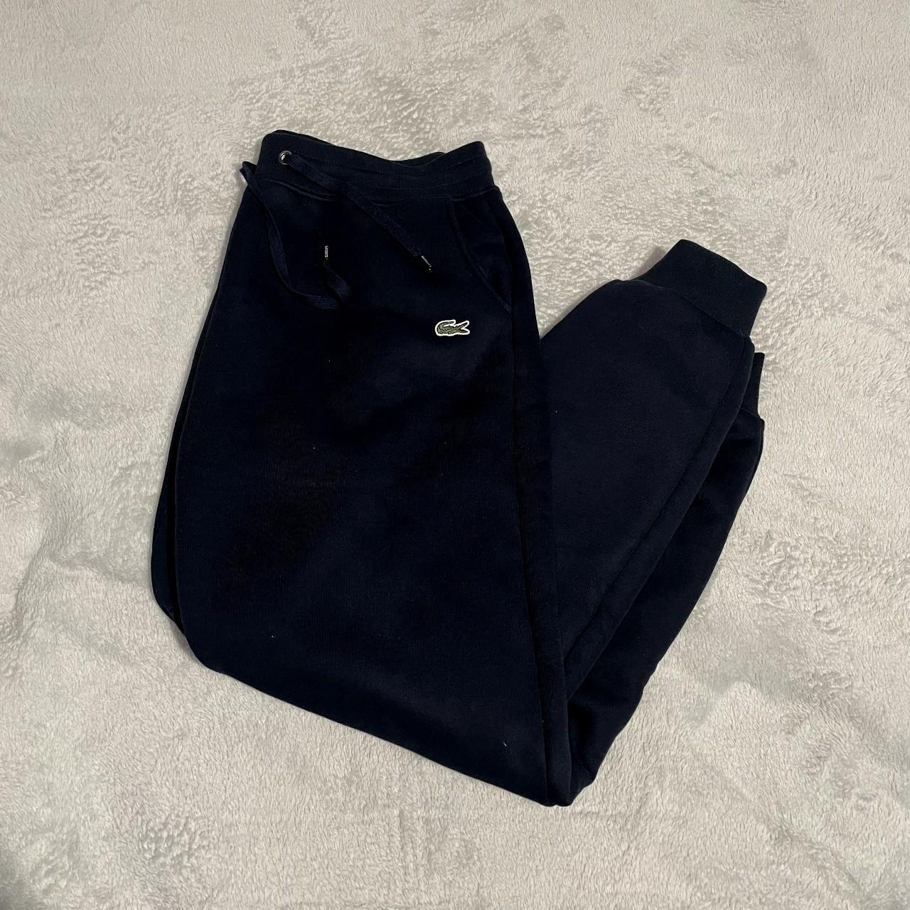 Lacoste Joggers, Navy - lightly worn - faux fur... - Depop