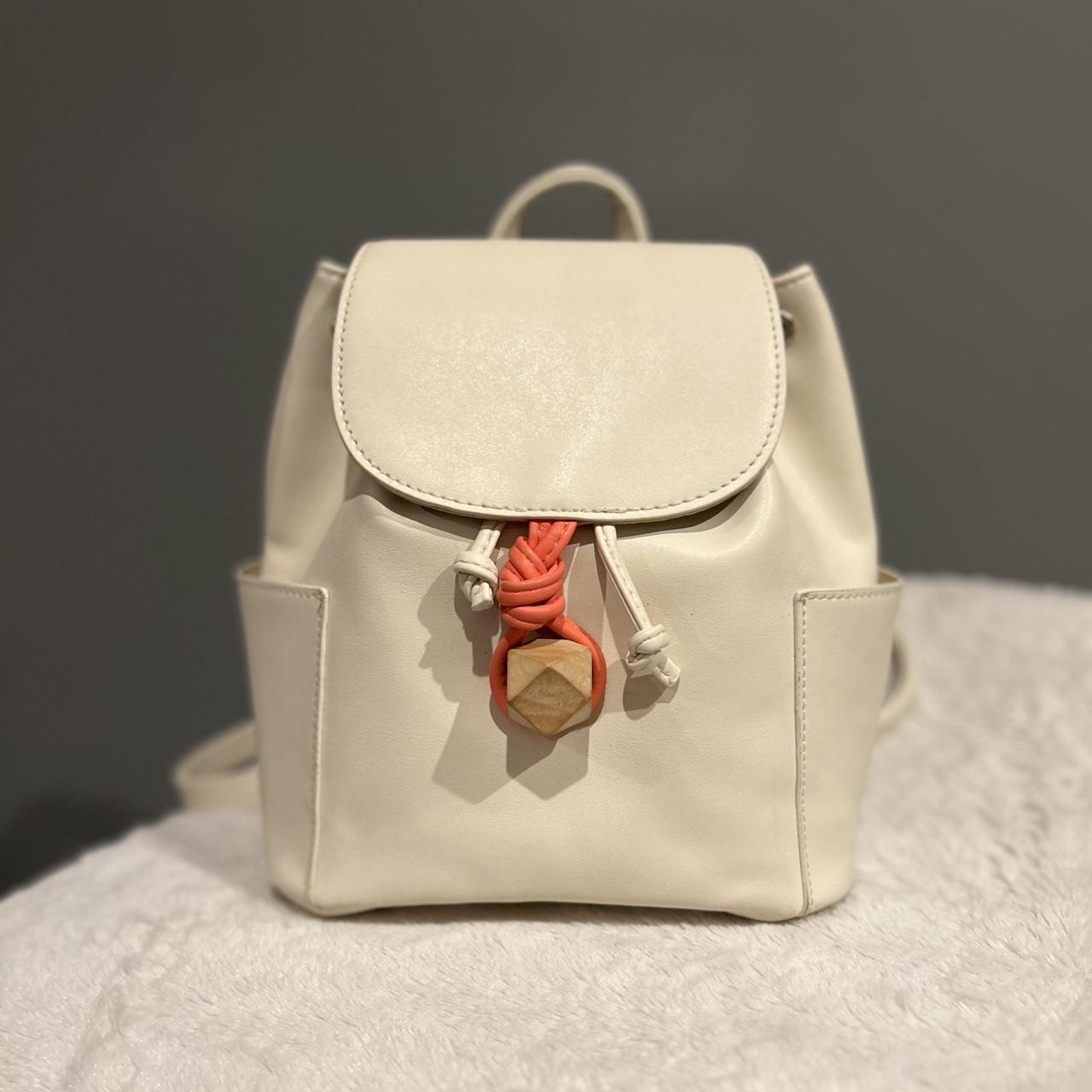 Wild Fable Ivory Mini Backpack Petite vegan leather... - Depop