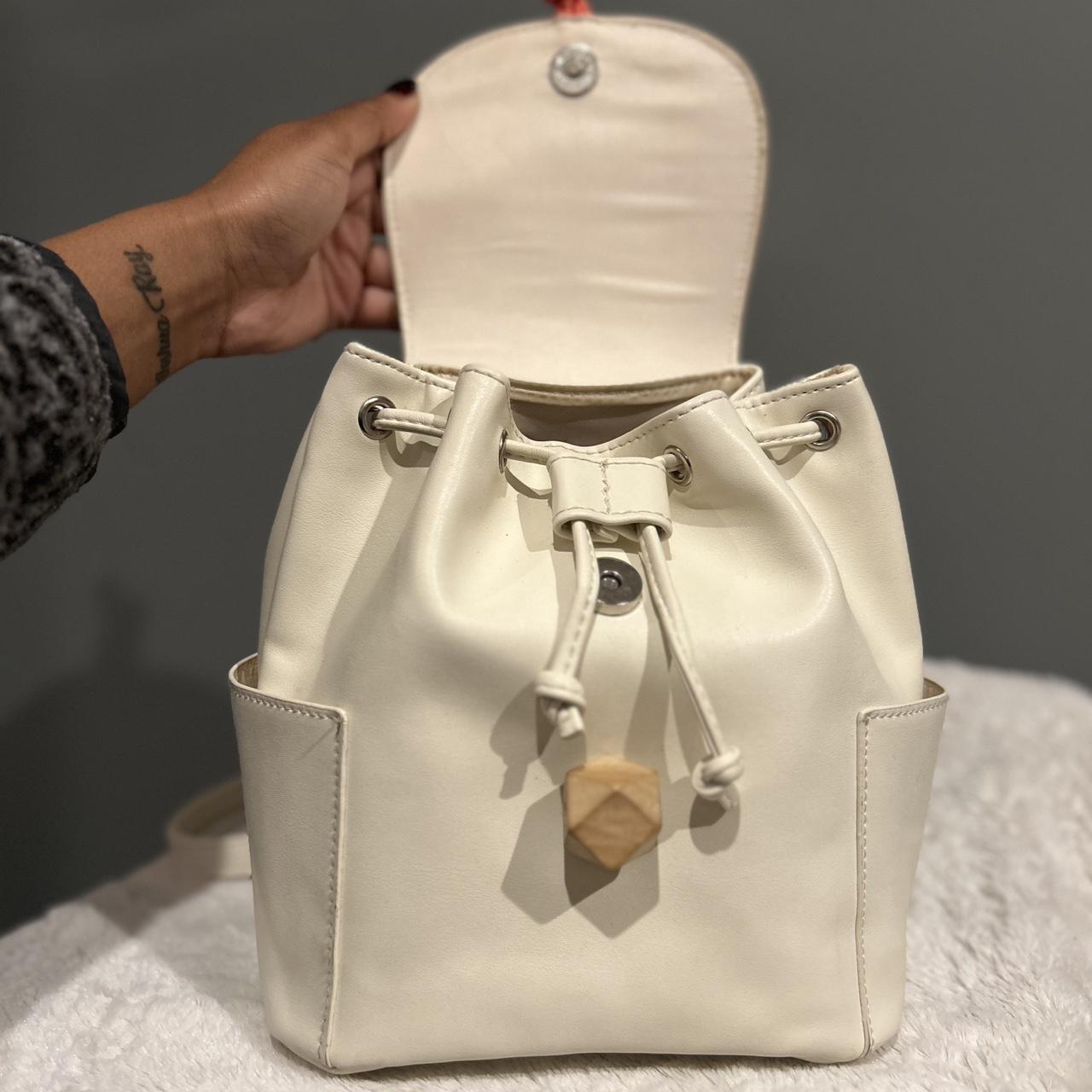 Wild Fable Ivory Mini Backpack Petite vegan leather... - Depop