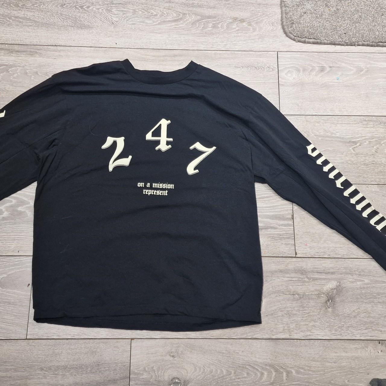 247 Represent large black long sleeve top - Depop