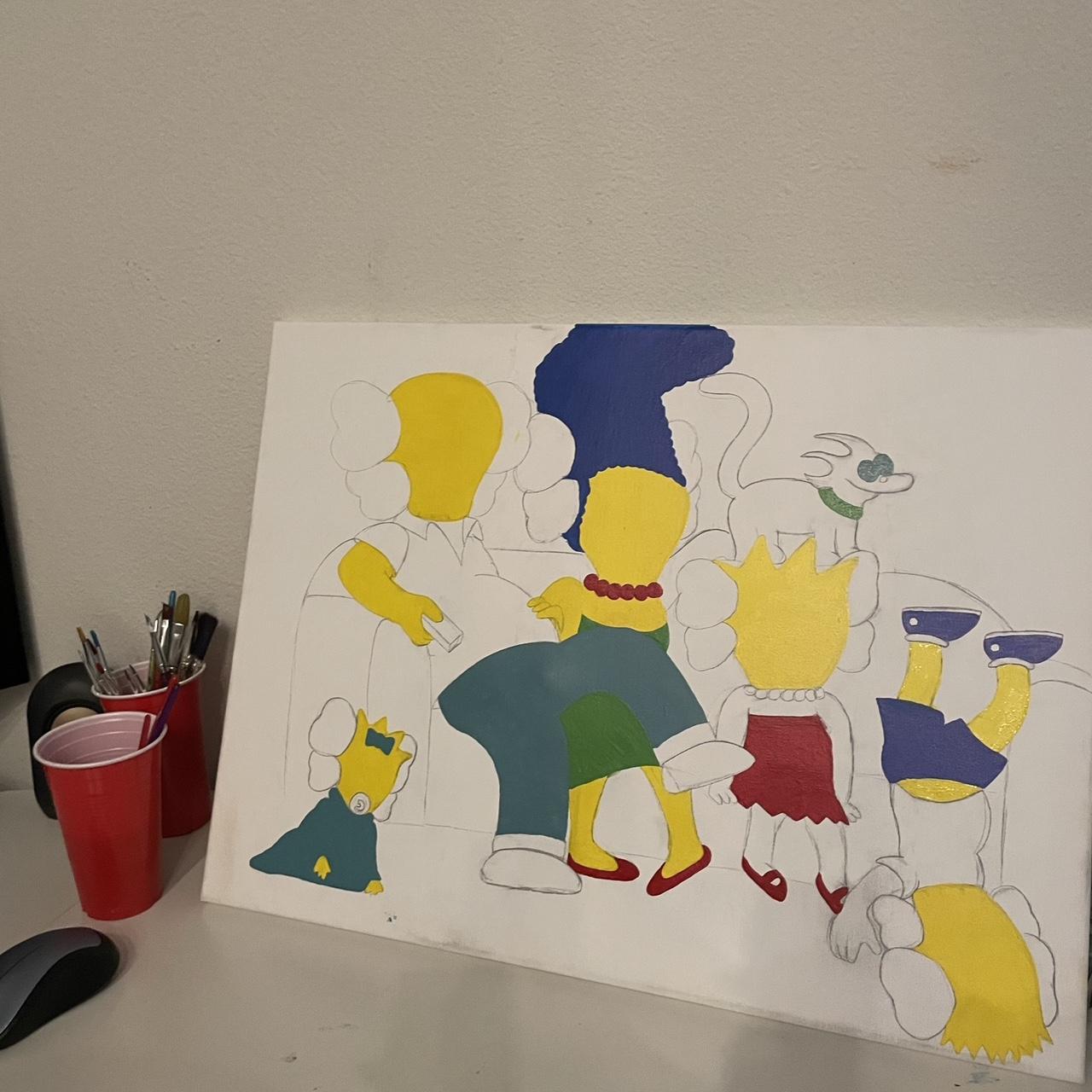 Kaws x The Simpsons 16x20 in 🎨 #kaws #thesimpsons... - Depop