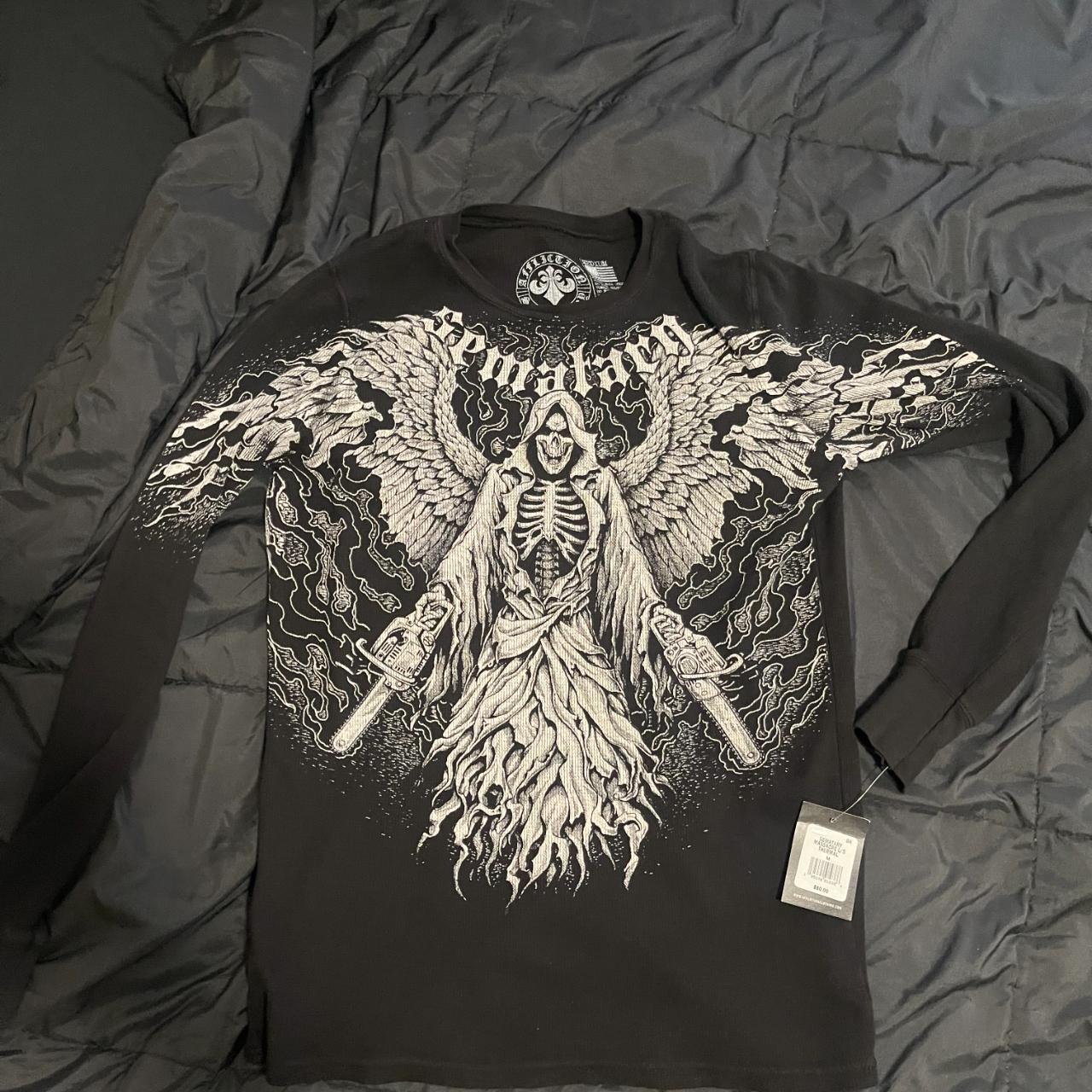 Affliction sematary massacre shirt size medium... | Depop