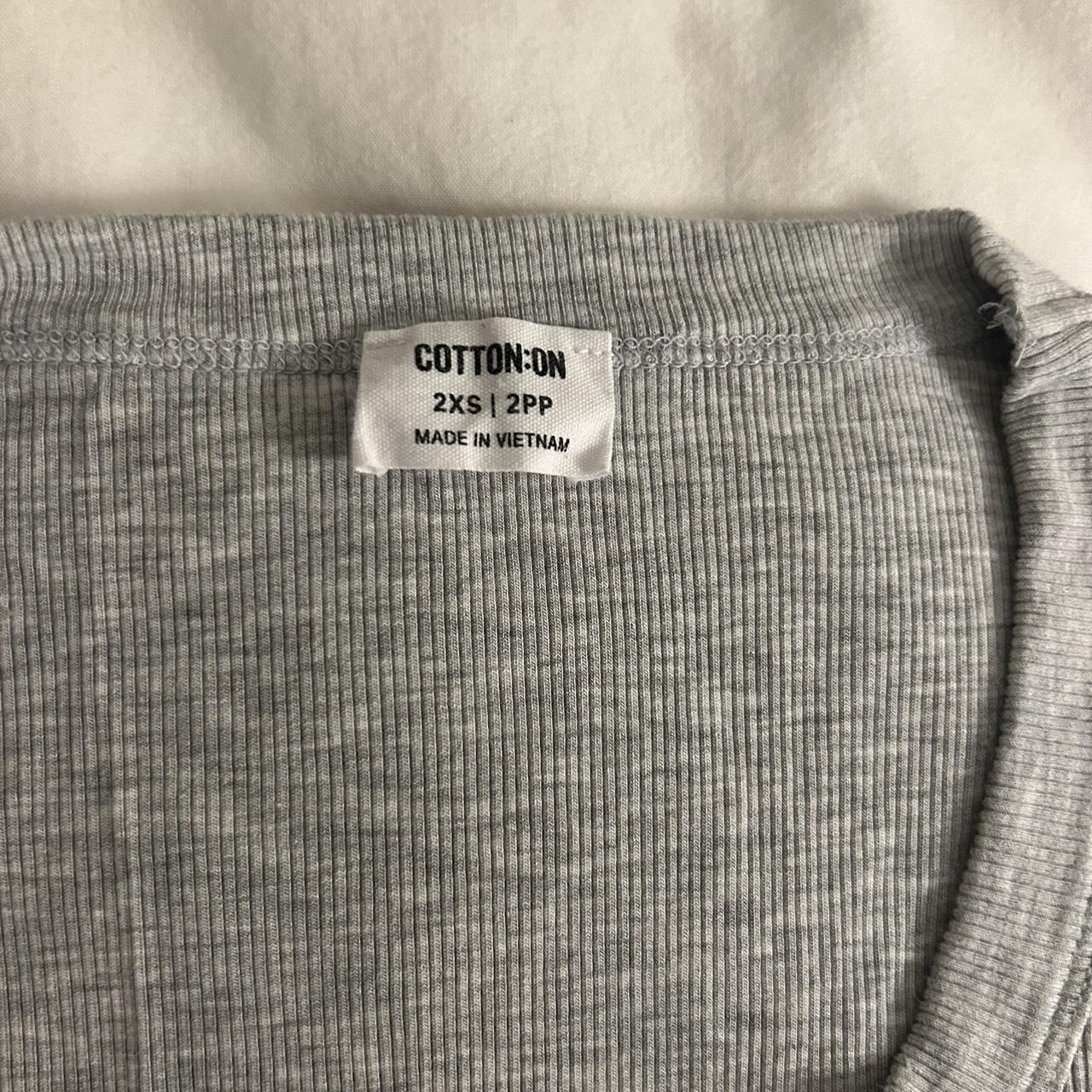 cotton on heather grey scoop neck long sleeve rarely... - Depop