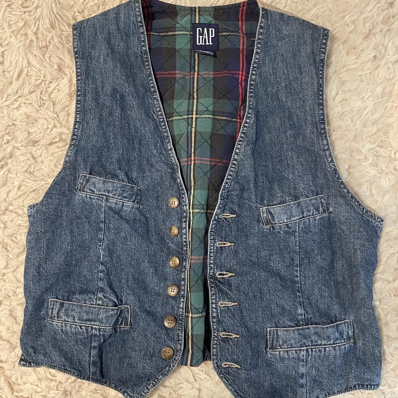 Vintage Gap denim vest size small !! super cute and... - Depop