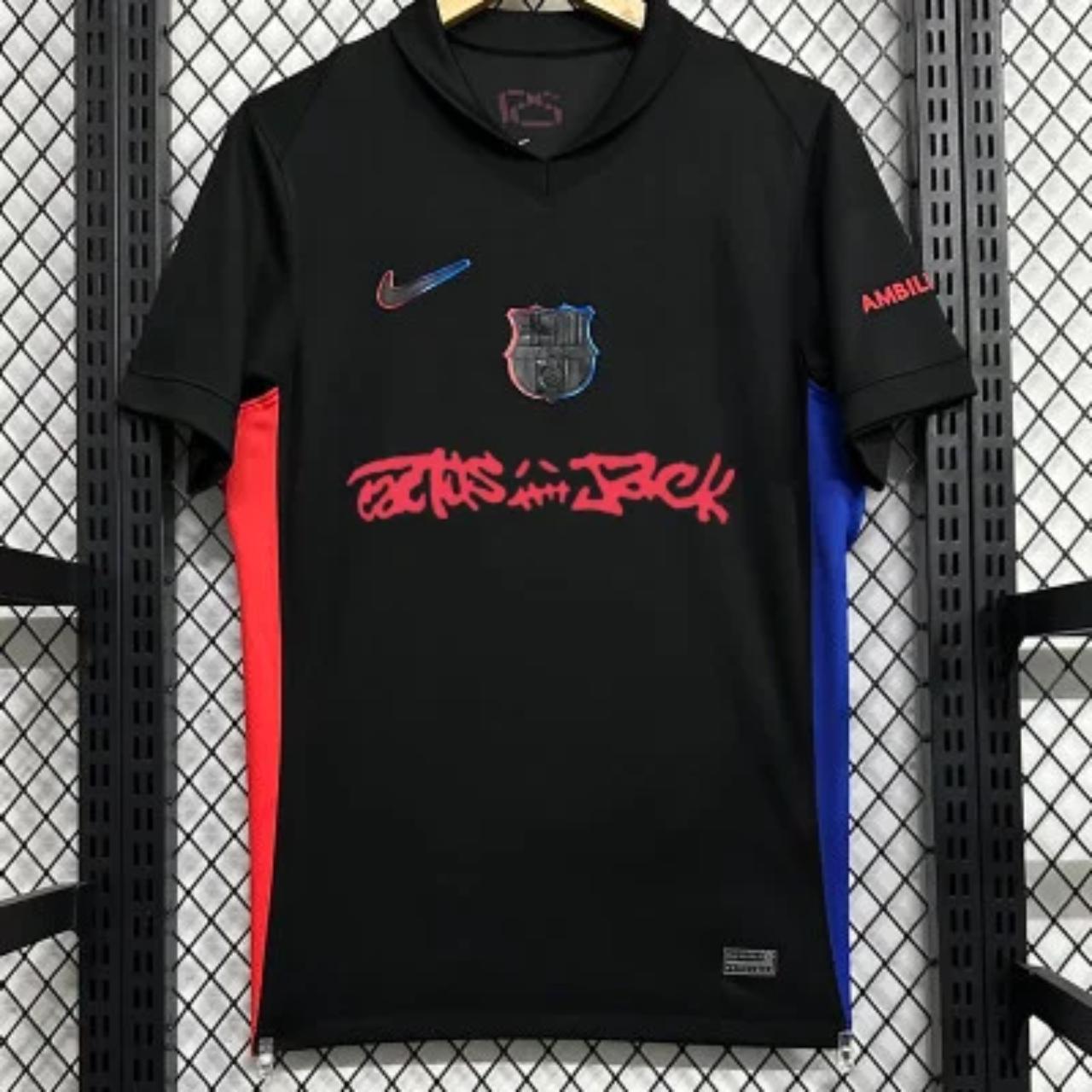 24/25 Barcelona Travis Scott Away Soccer/Football... | Depop