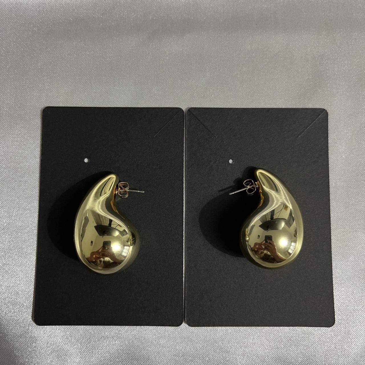 Gold Color - Drop Earrings 40mm long Brand New -... - Depop