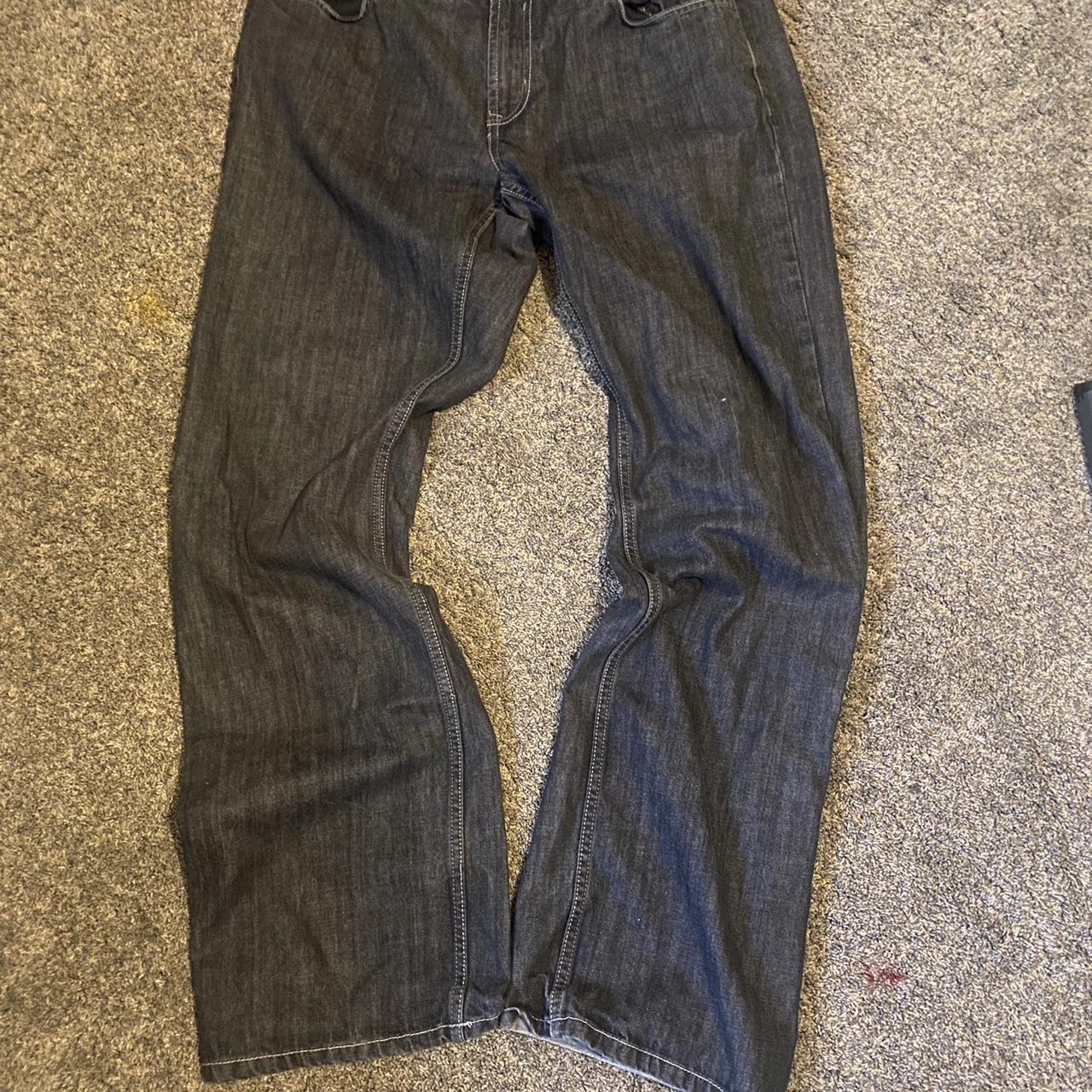 Baggy black jeans 40x36 (Tuff pair def wear a belt... - Depop