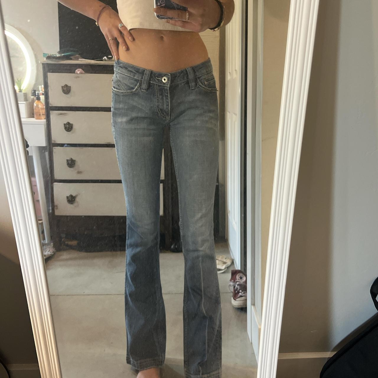 Low rise bootcut jeans #y2k #flare #indie - Depop