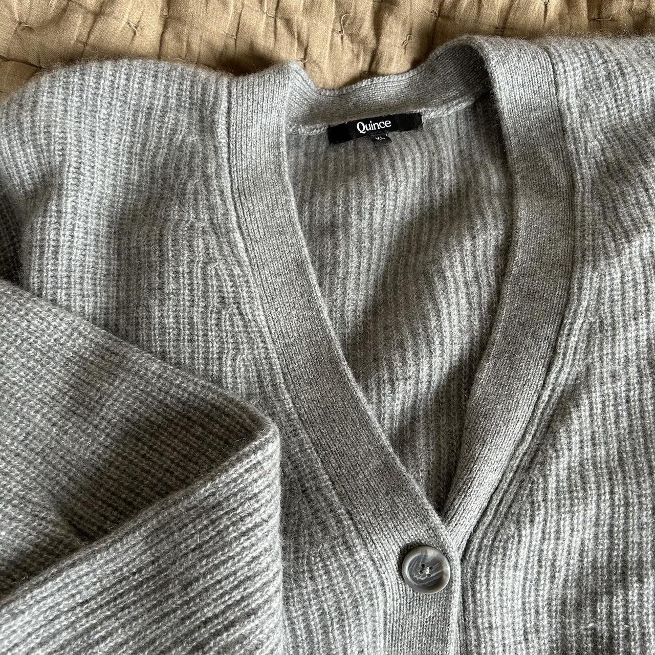 Quince oversized, v-necked cardigan. 100% cashmere,... - Depop