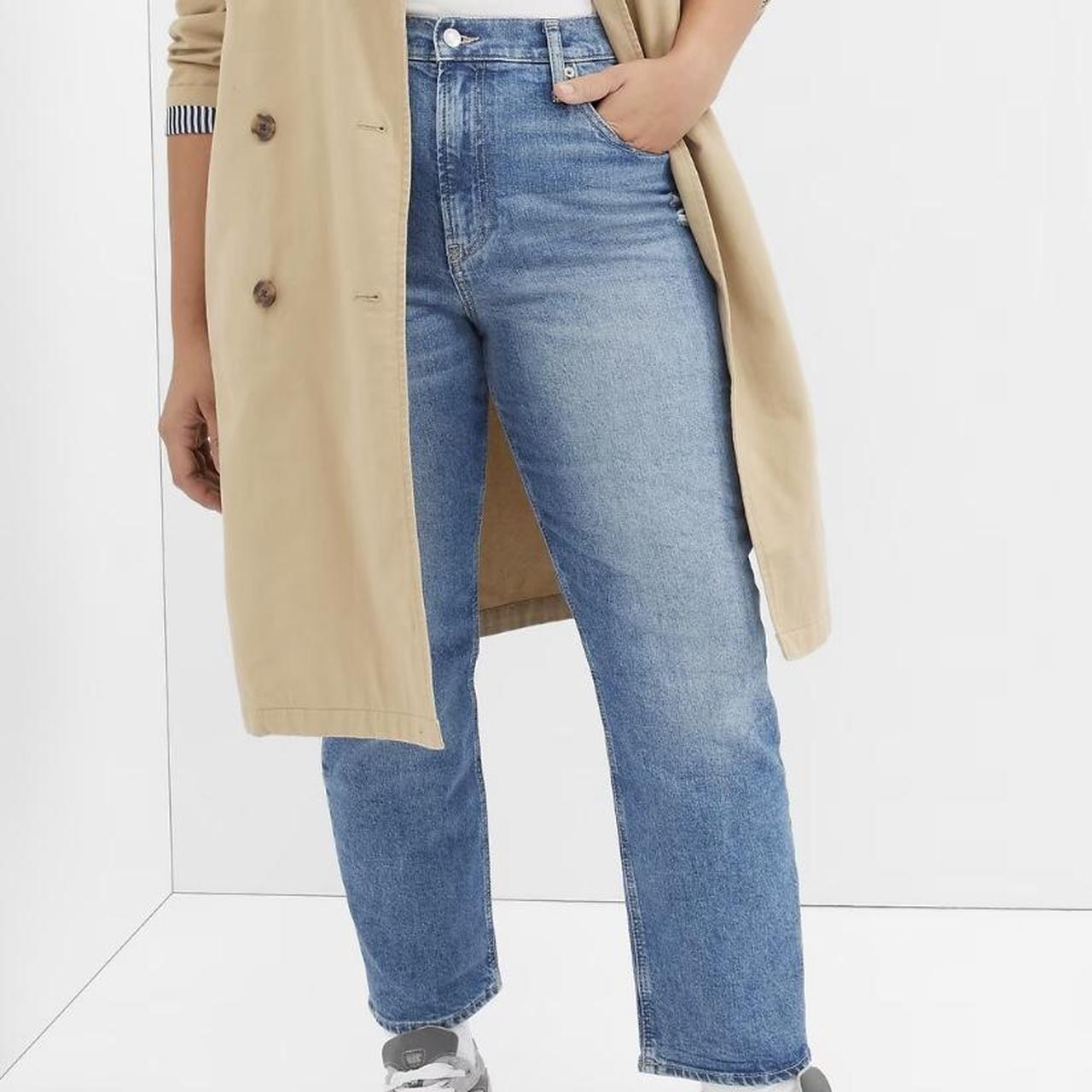 Gap high waisted straight leg jean. Stock photos... - Depop