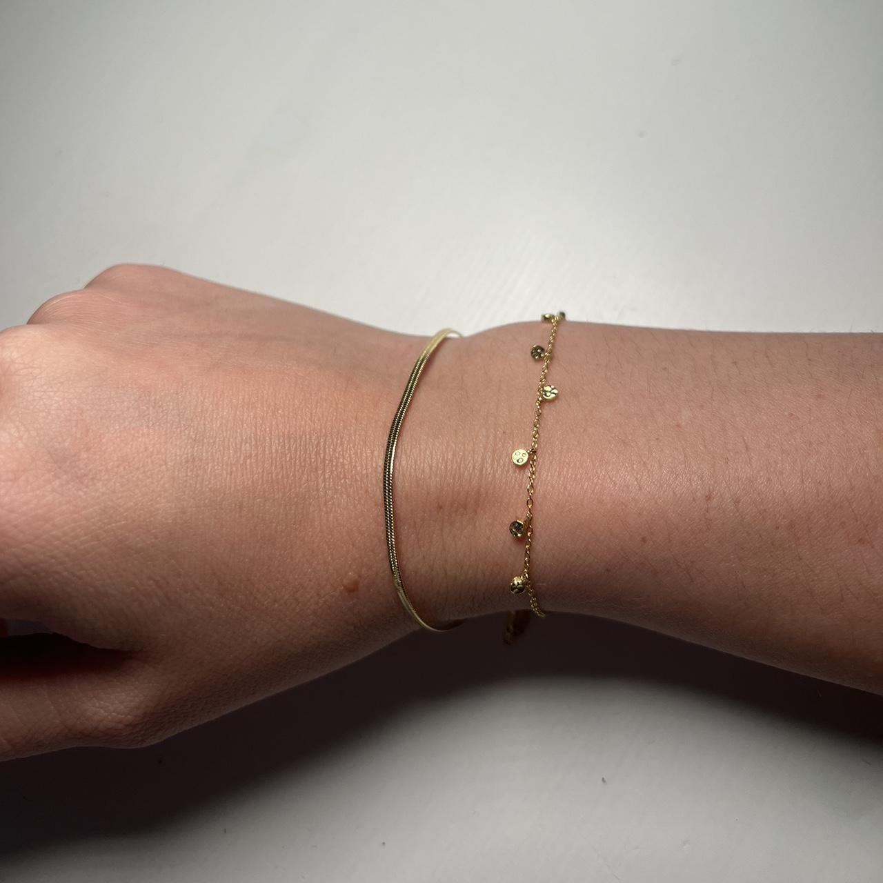 Gold Gorjana Bracelets Worn Twice 1 for $30 or 2... - Depop