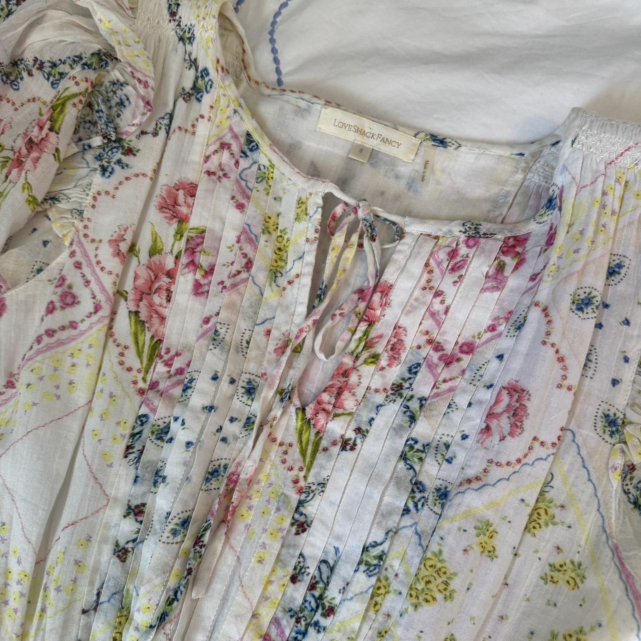 Women’s love shack fancy flower mini dress. Size small. - Depop