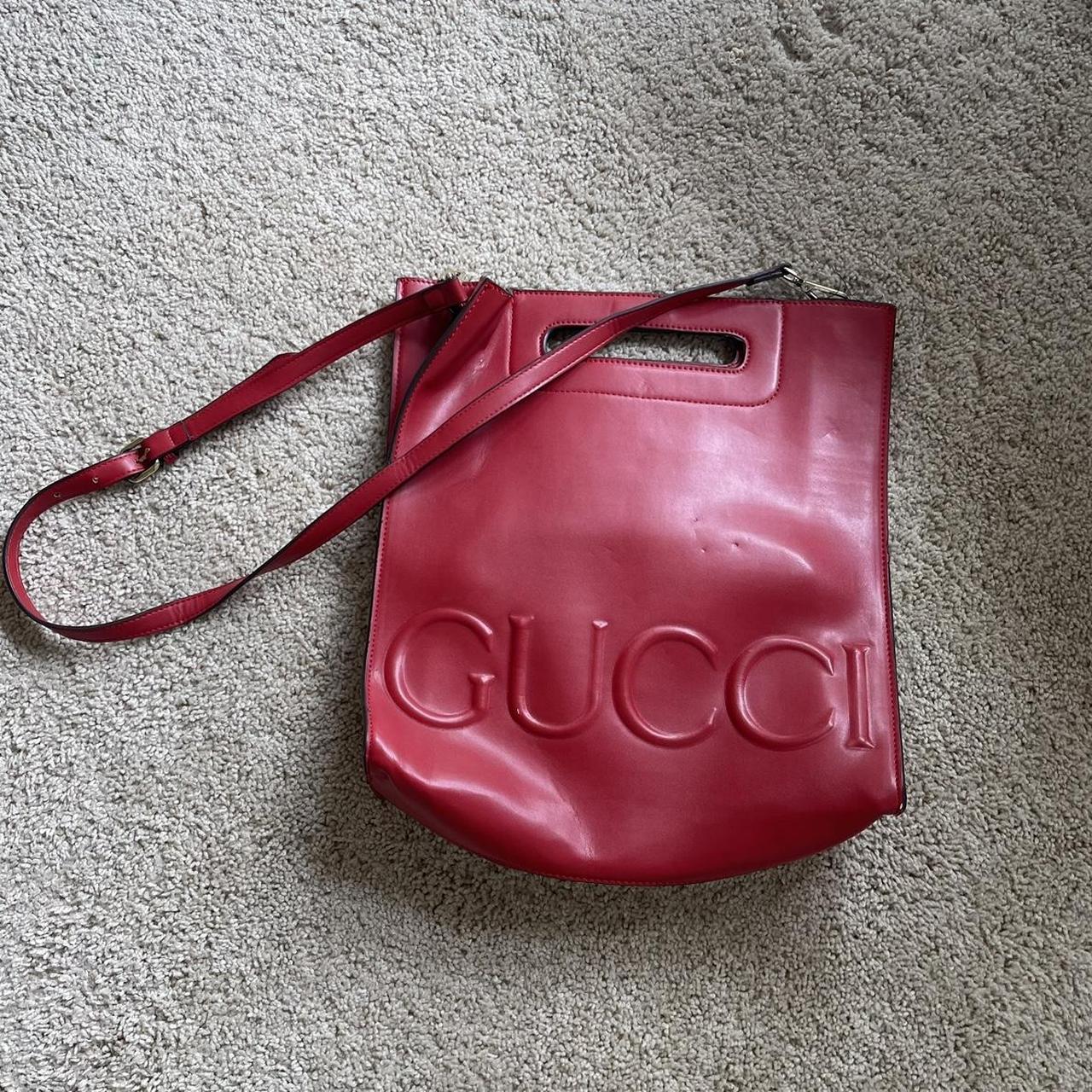 Vintage Red Gucci Bag - Depop