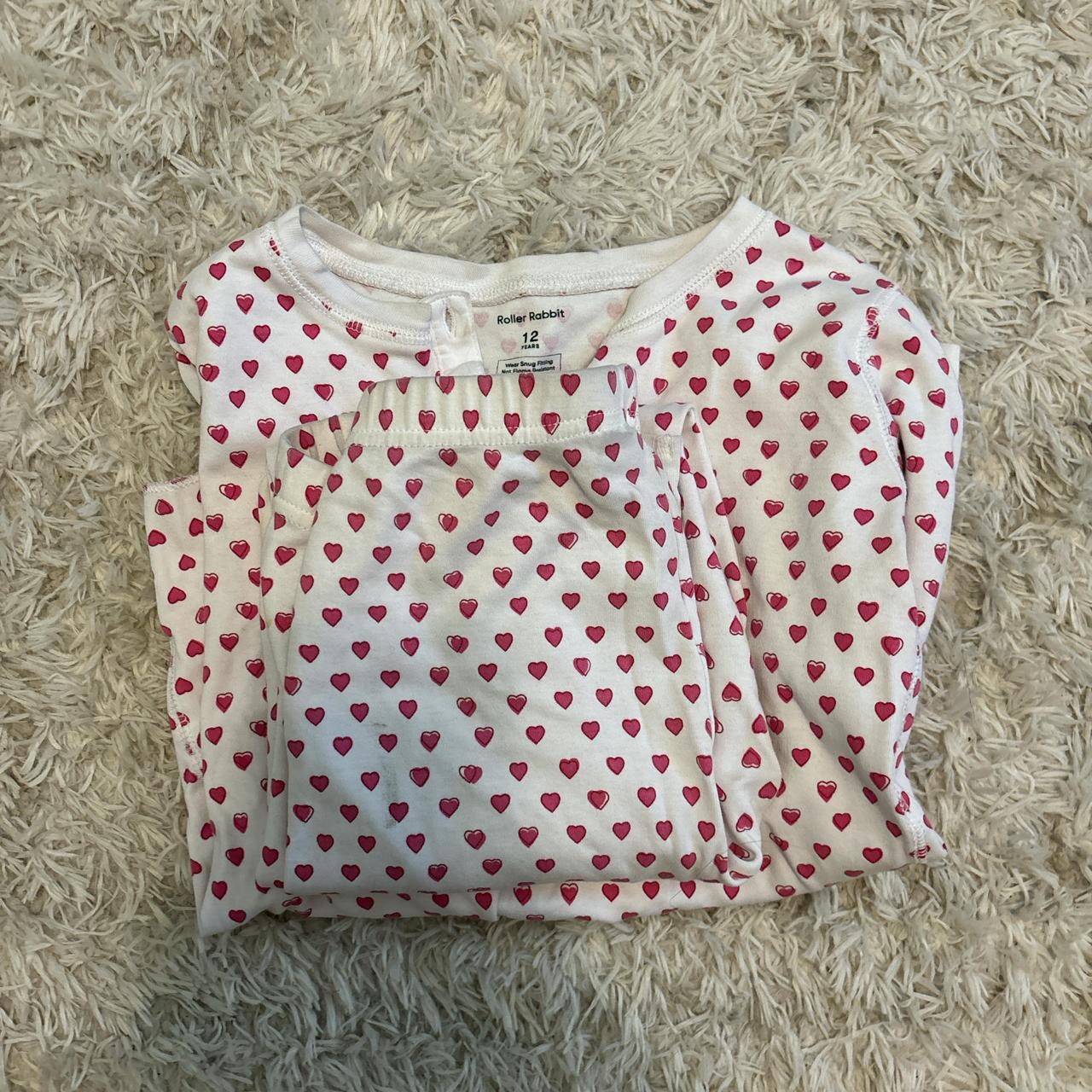 ROLLER RABBIT KIDS (12 years) Pink hearts pajamas... - Depop