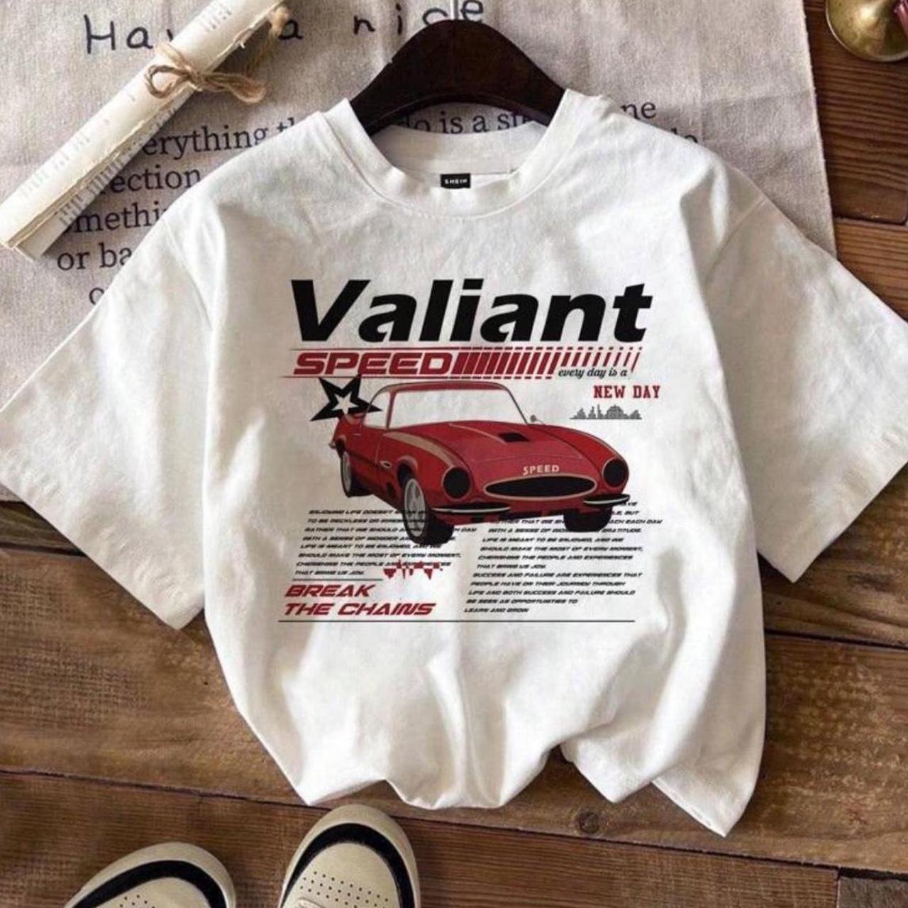 Vintage Graphic Valiant Car Short Sleeve Tee - Depop