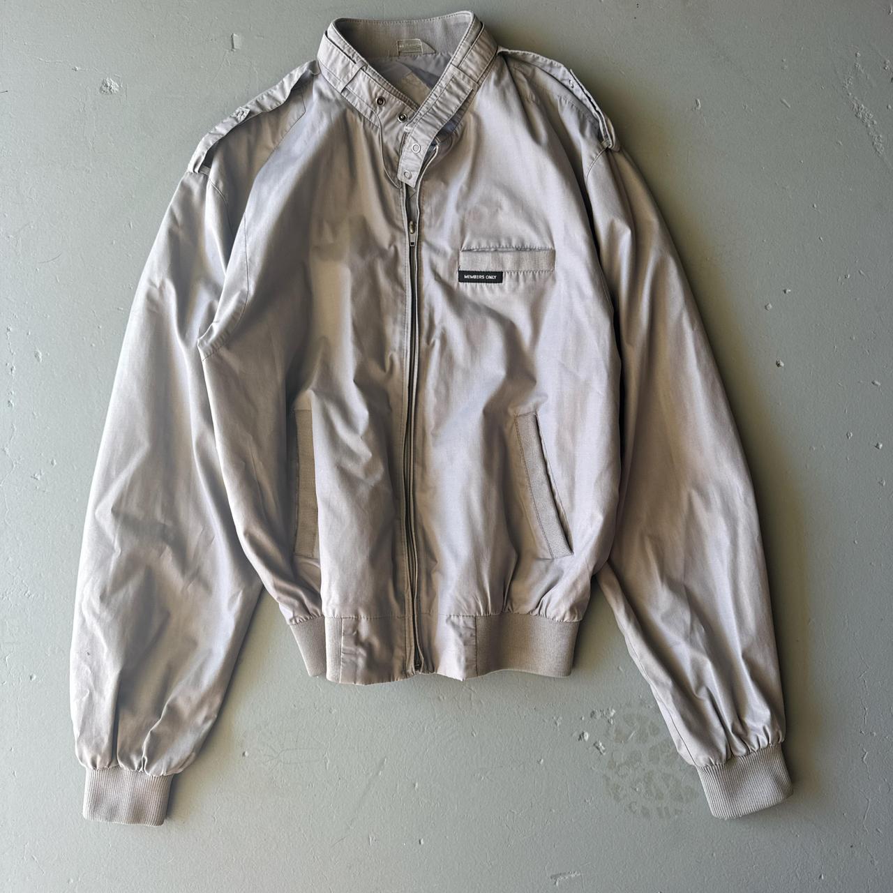 80s lightweight grey “Members Only jacket jacket... | Depop
