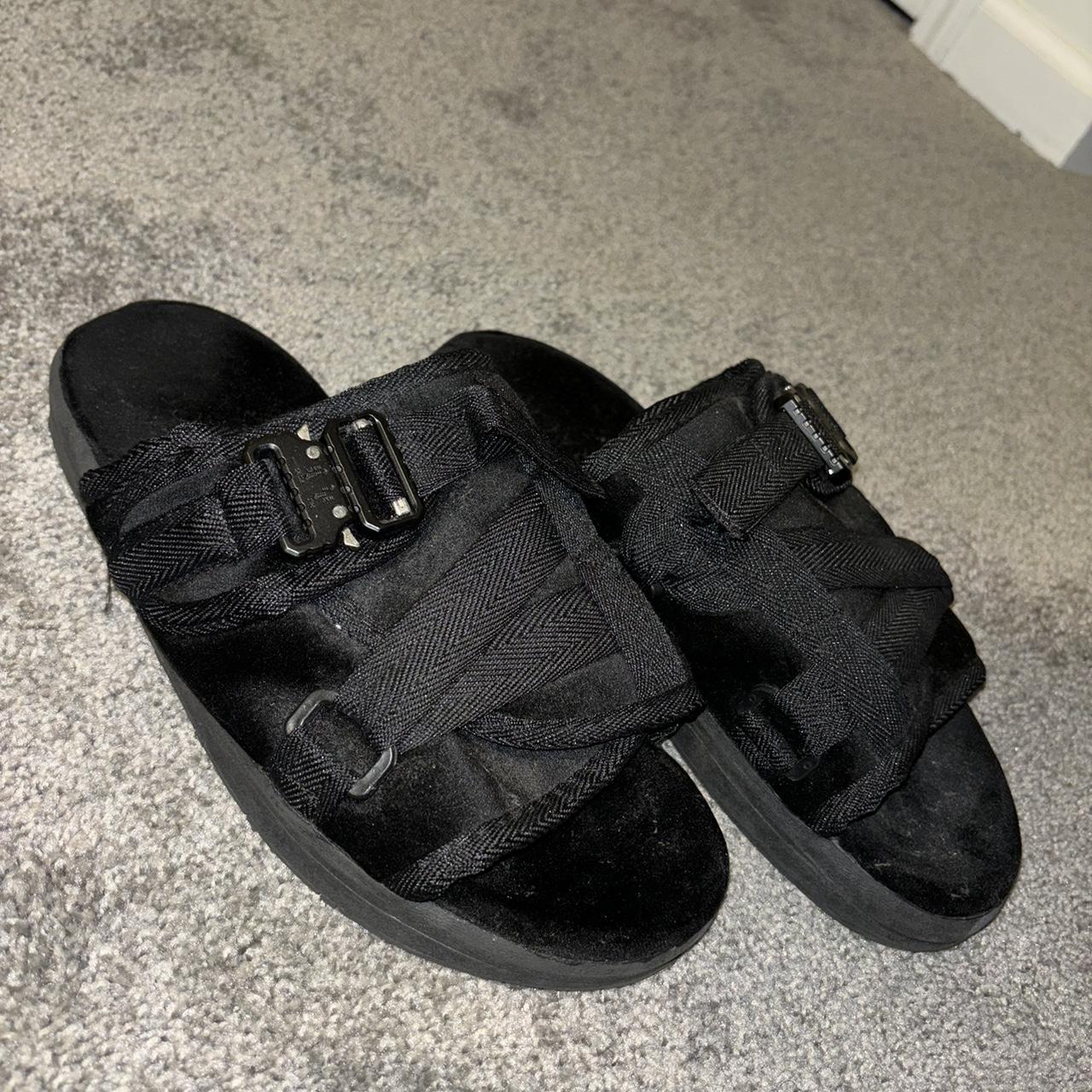 Black Draco Slides - Depop