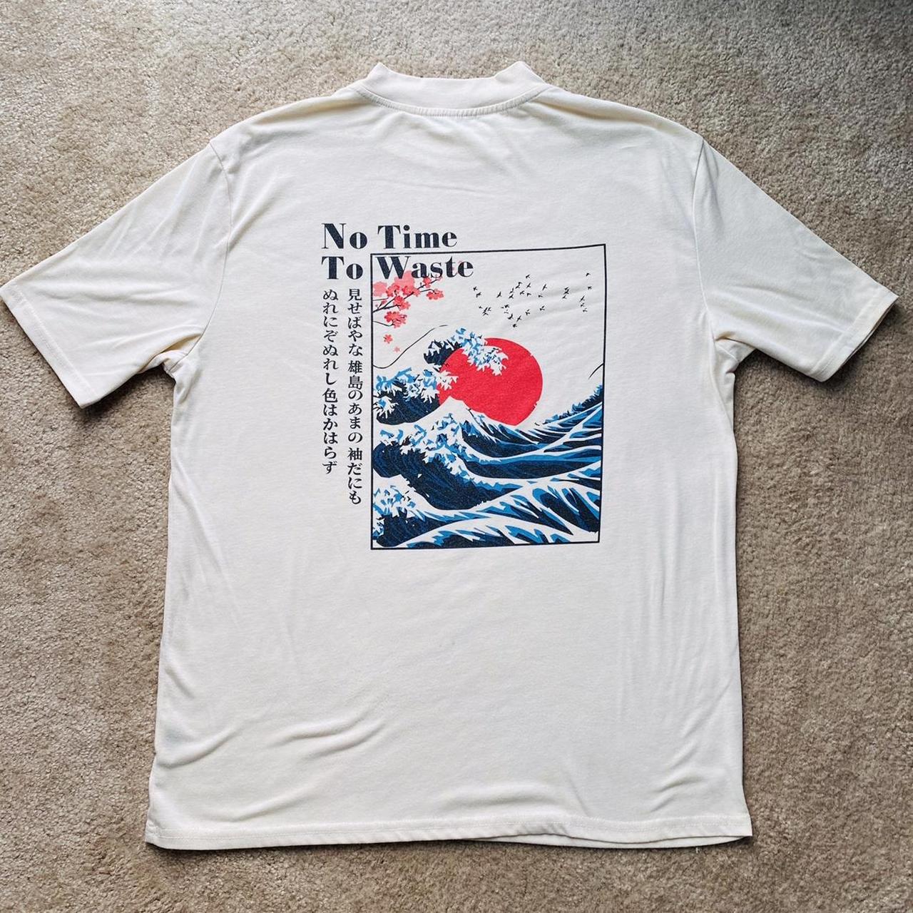 . No time to waste wave T shirt Size Large - Depop