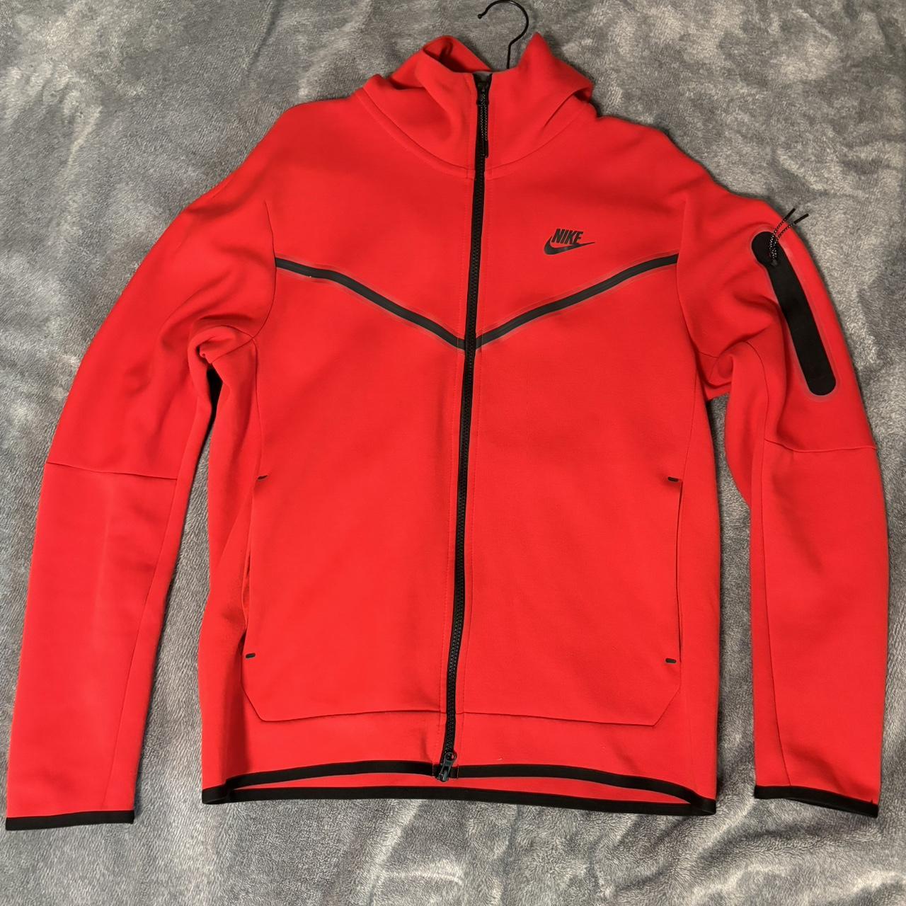 Medium red nike tech in pretty good condition. Well... - Depop