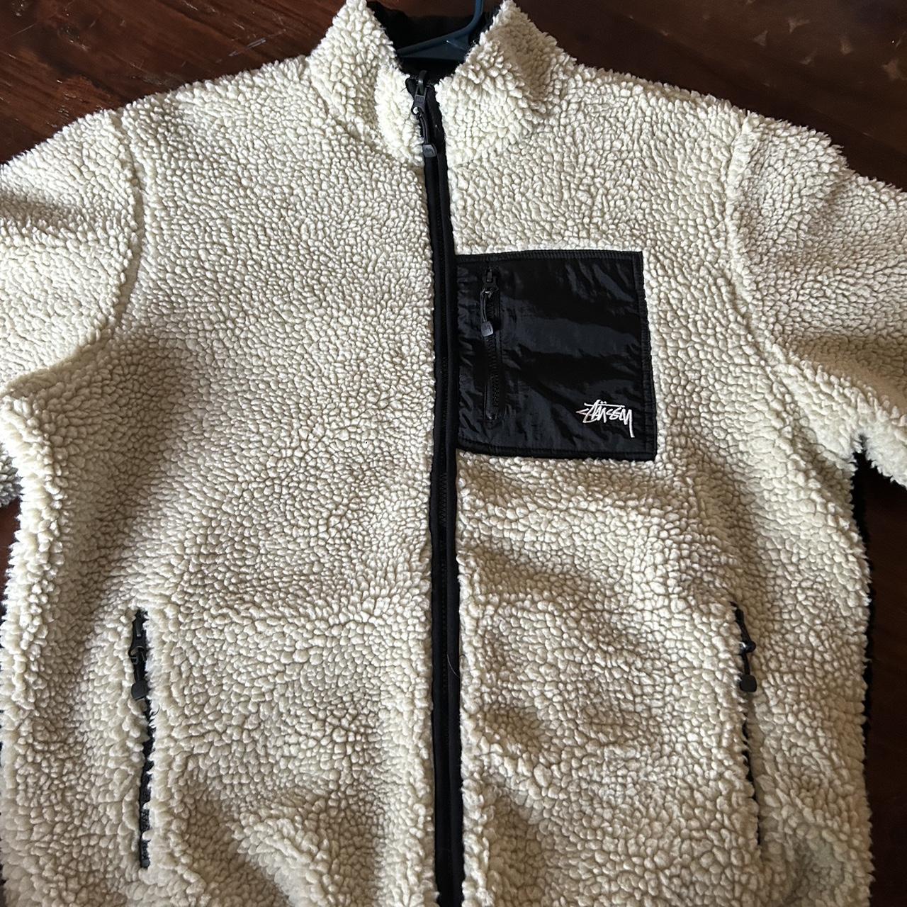 Stussy 8 ball Sherpa reversible fleece - Depop