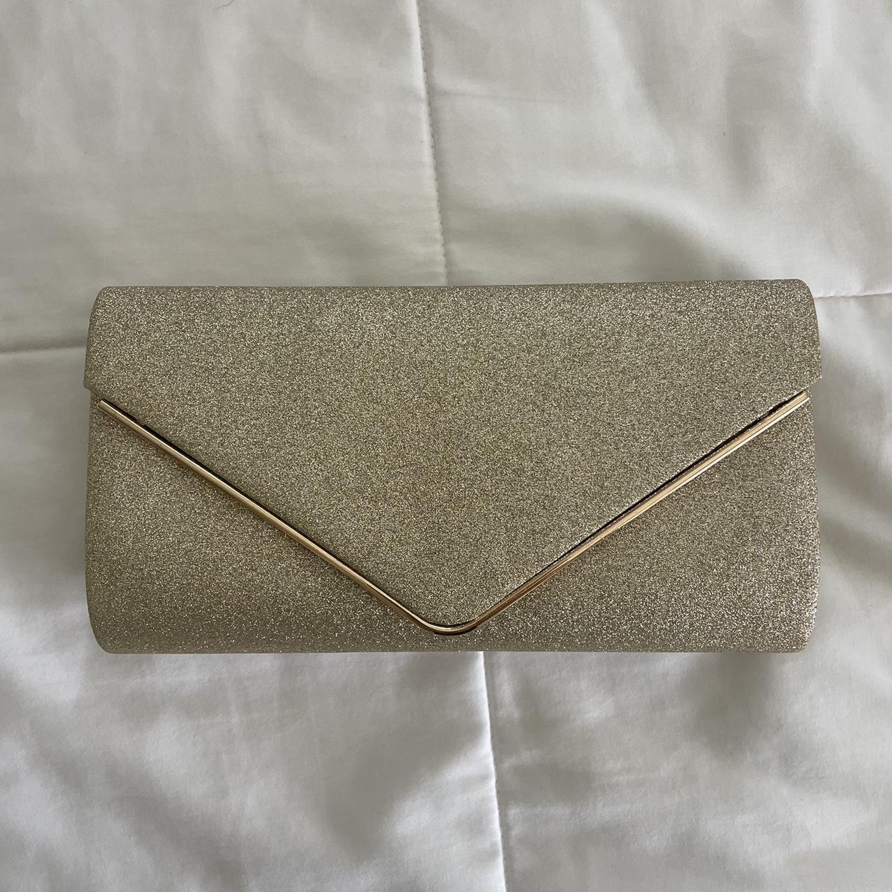 Gold Clutch with Chain Perfect for Prom, formal,... - Depop