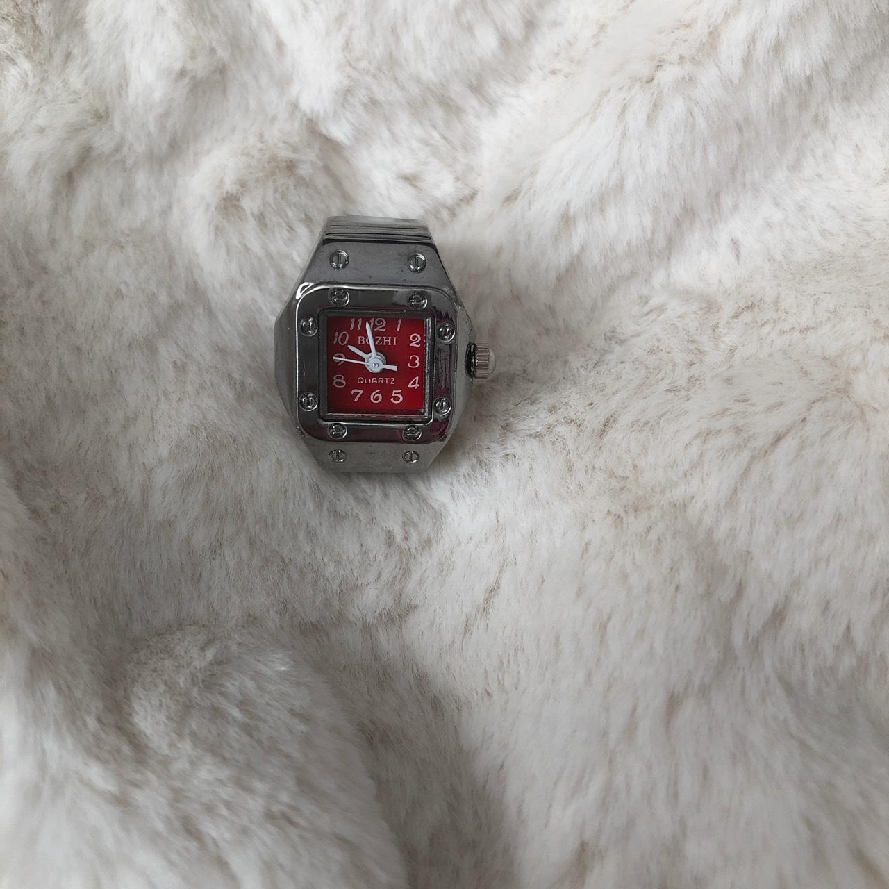 Working clock ring. New condition as never used. Red... - Depop