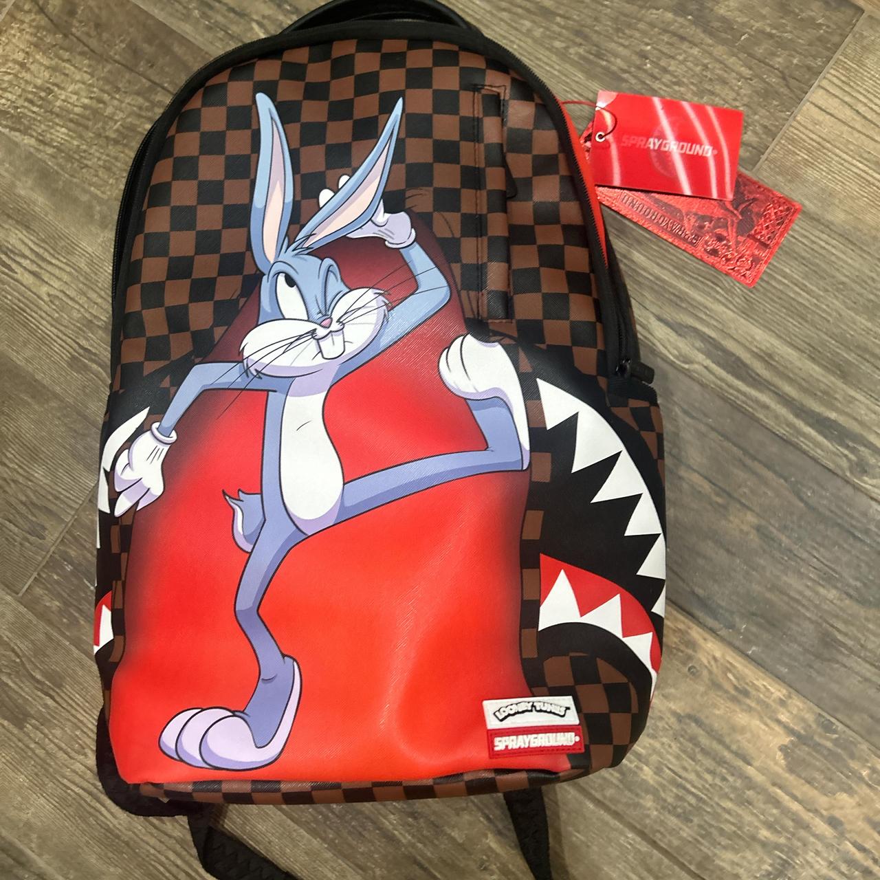 Bugs Bunny x Sprayground brown and black backpack... - Depop