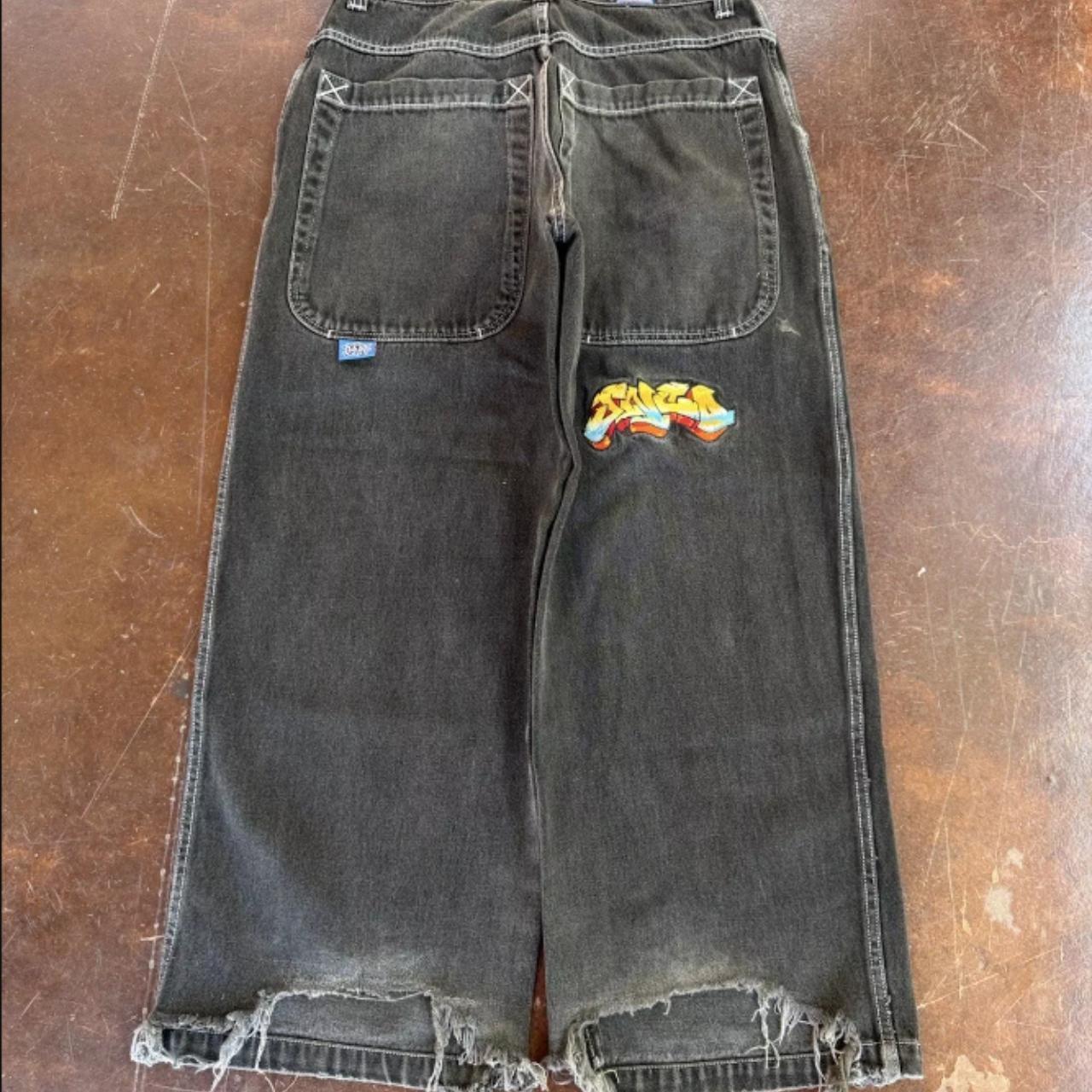 vintage jnco graffiti skate rave jeans 34x30 - Depop