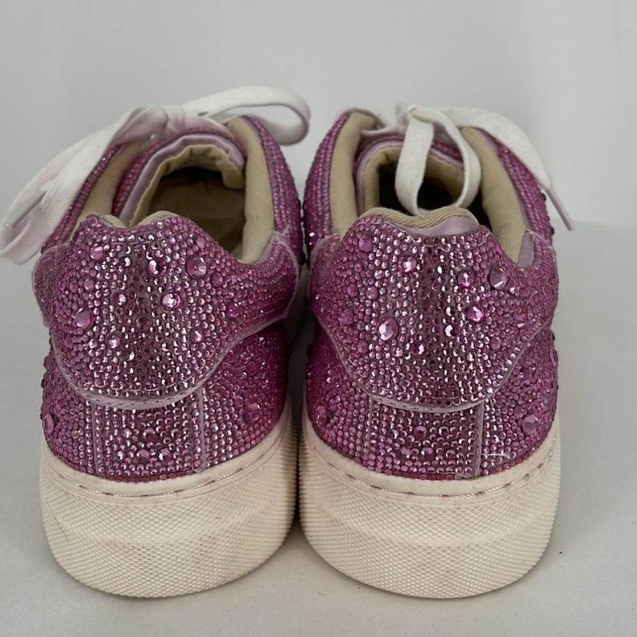 Betsey Johnson Womens Sidny Rhinestone Trainers... - Depop