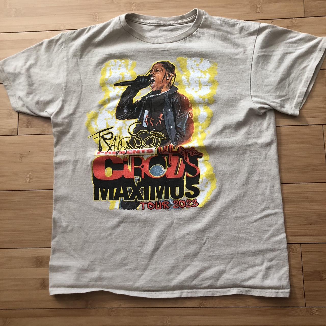 Large Travis Scoot shirt merch, Barely worn - Depop