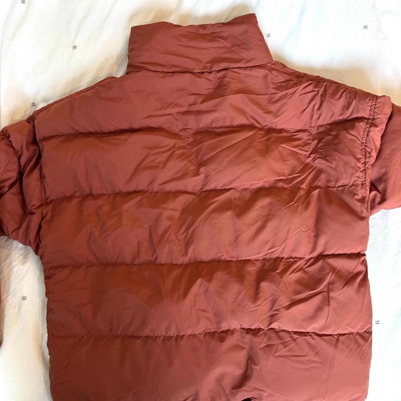 Rust colored puffer jacket Brand is Sparkz... | Depop