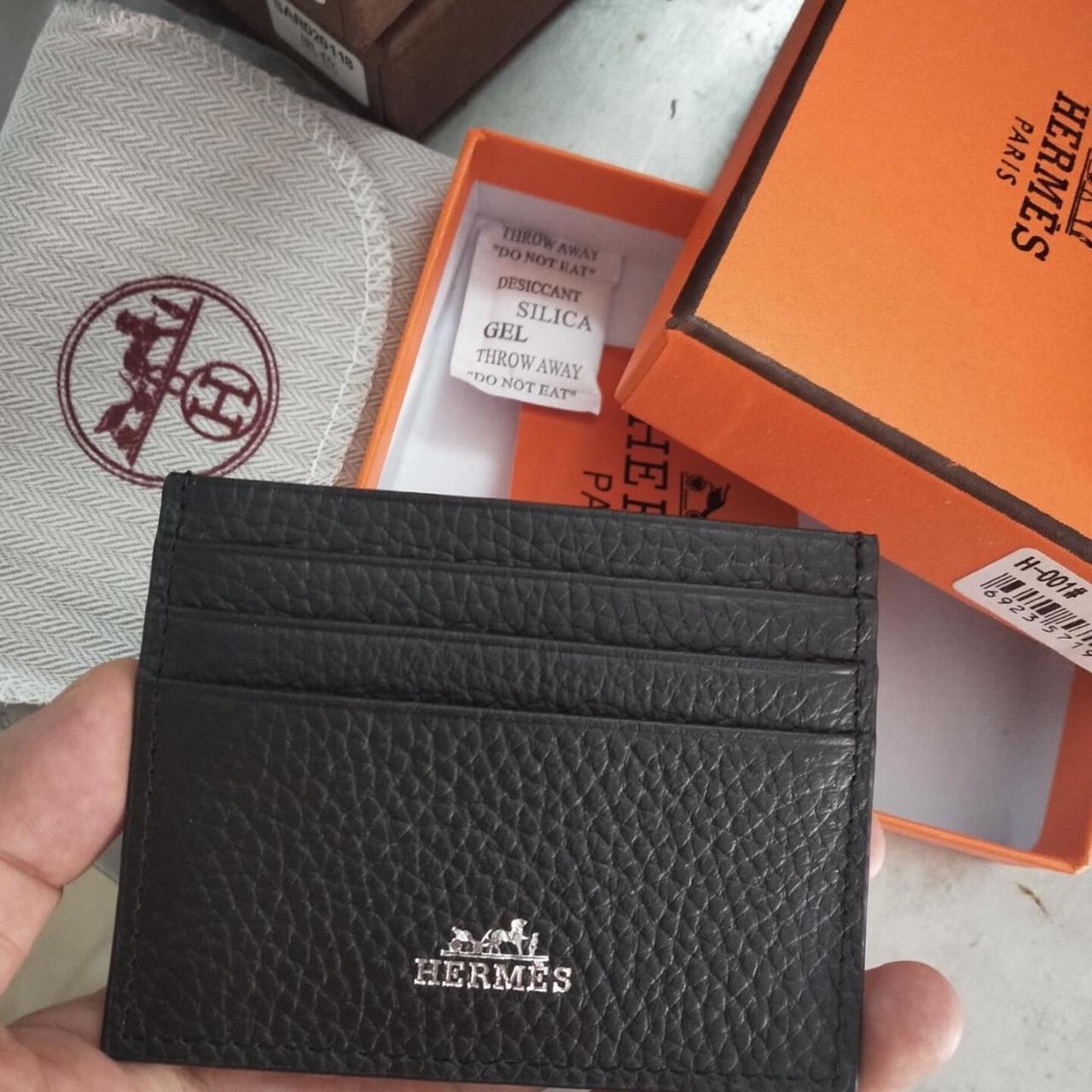 Black Hermes card holder! Comes with box, and... - Depop