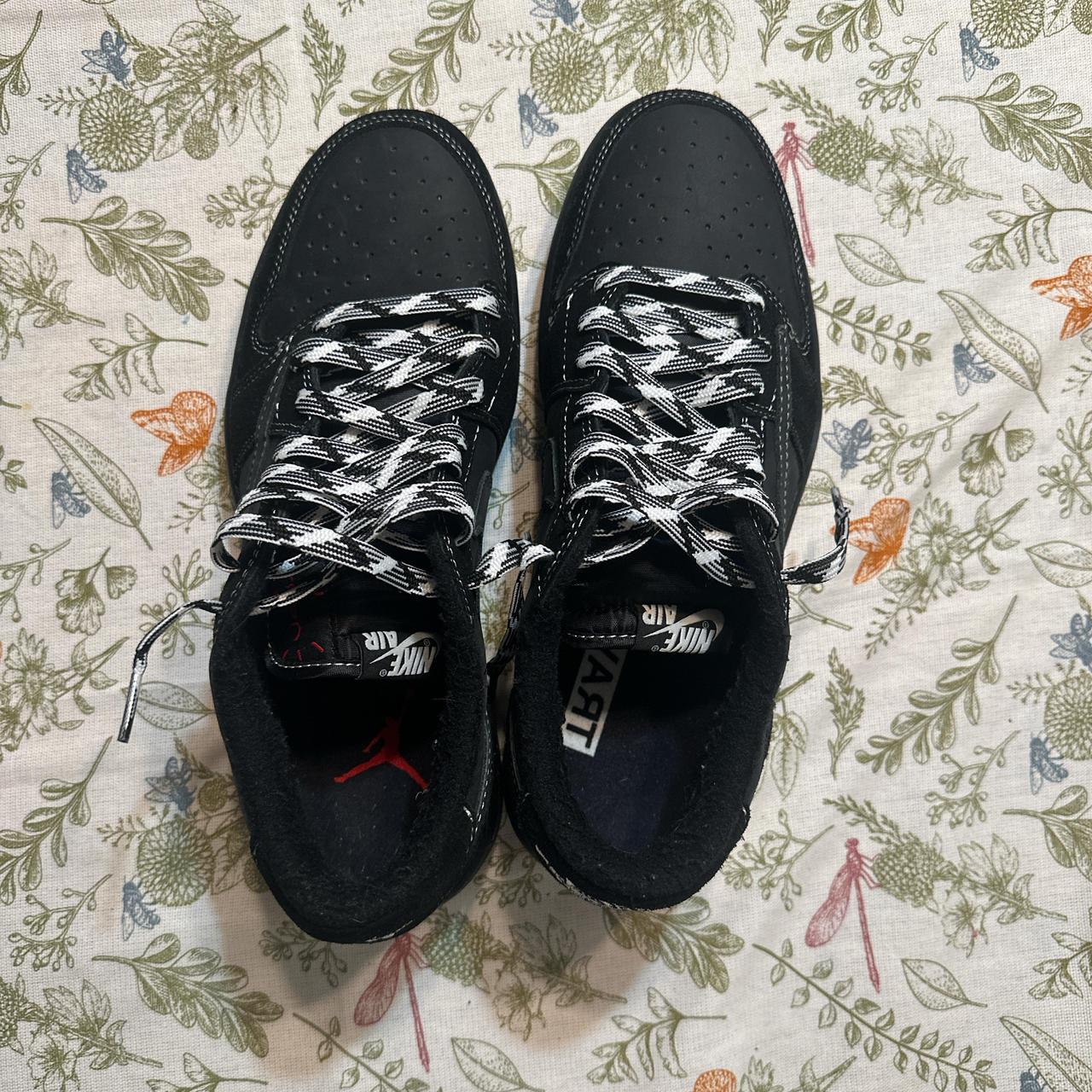 Travis Scott black phantom 1s low - Depop