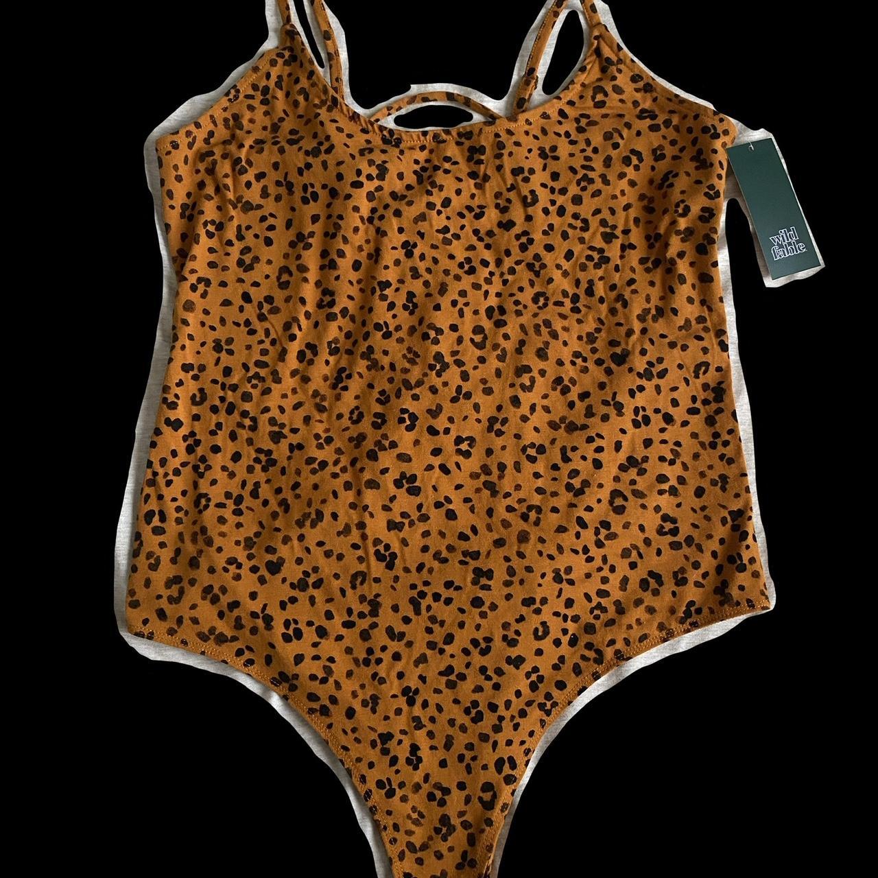Target brand Wild Fable cheetah print bodysuit.... - Depop