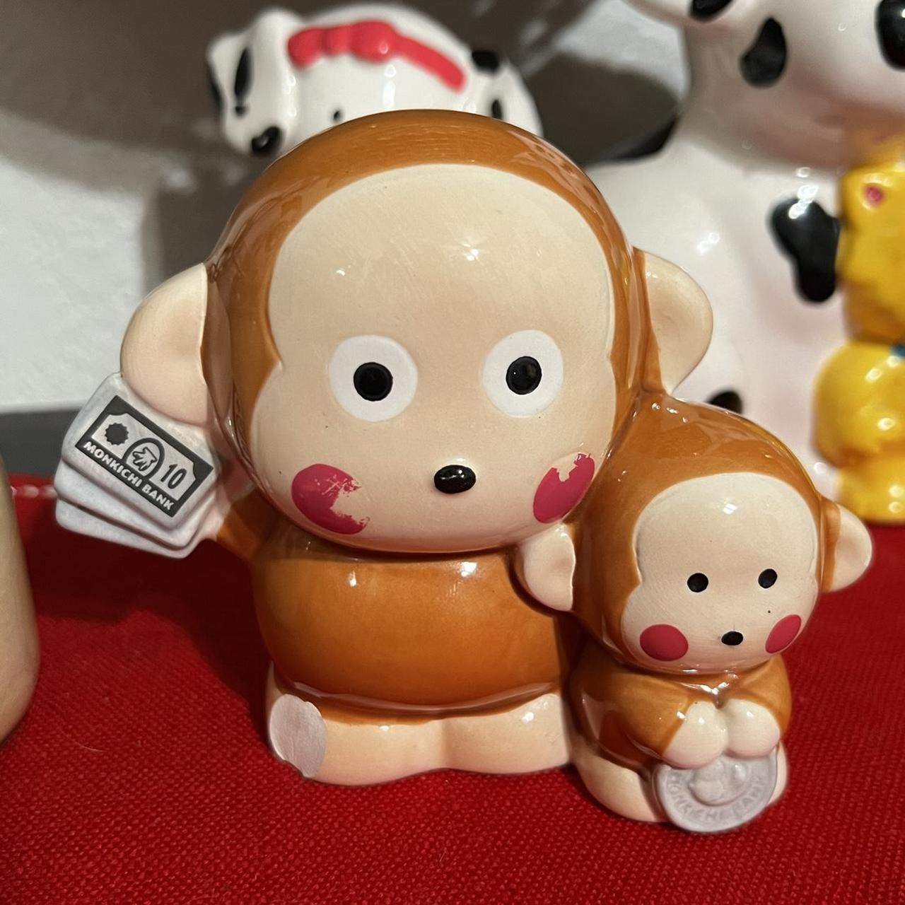 vintage sanrio monkichi ceramic coin bank 🐒 No... - Depop